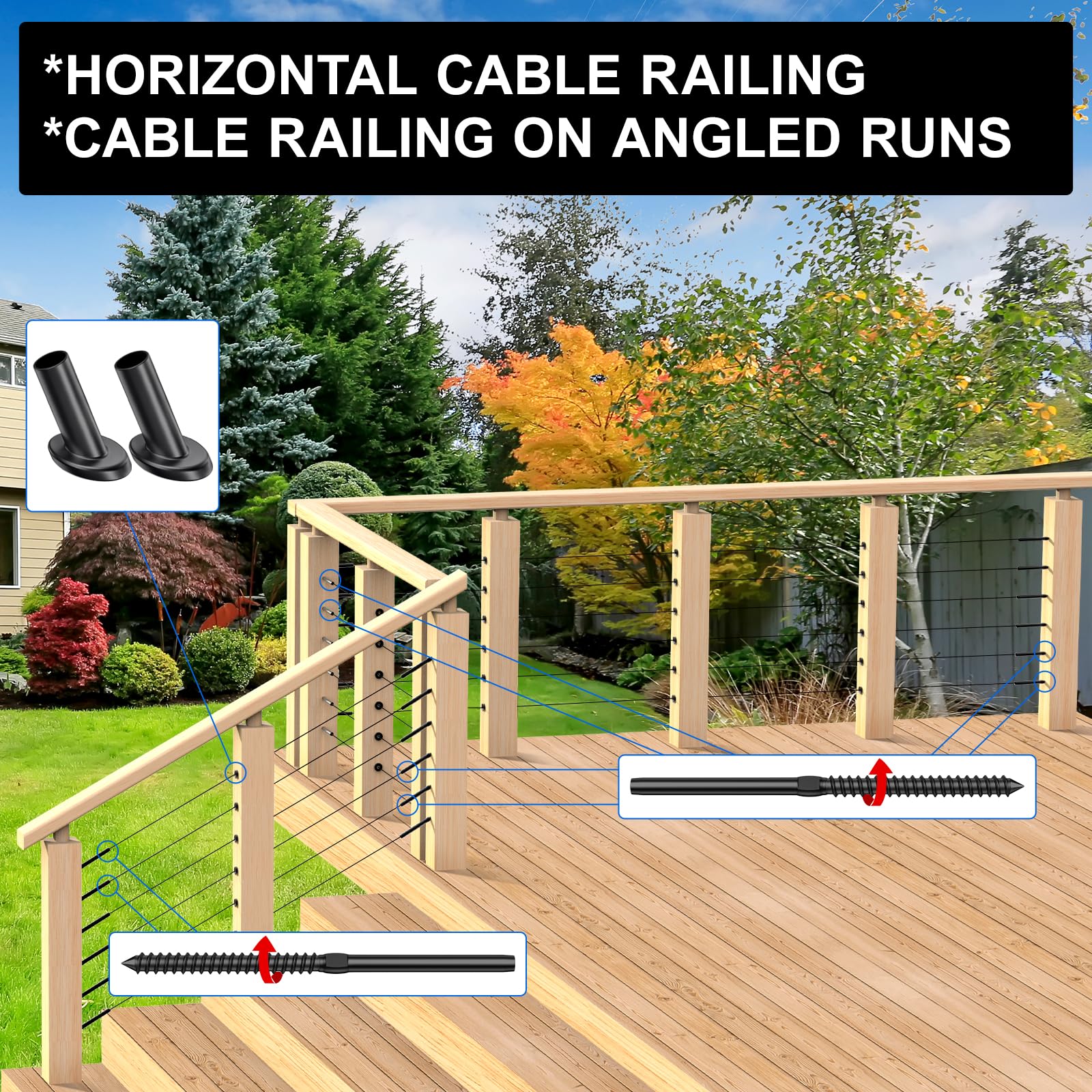 Snapklik.com : BLIKA 100 Pack T316 Stainless Steel Black Right&Left ...