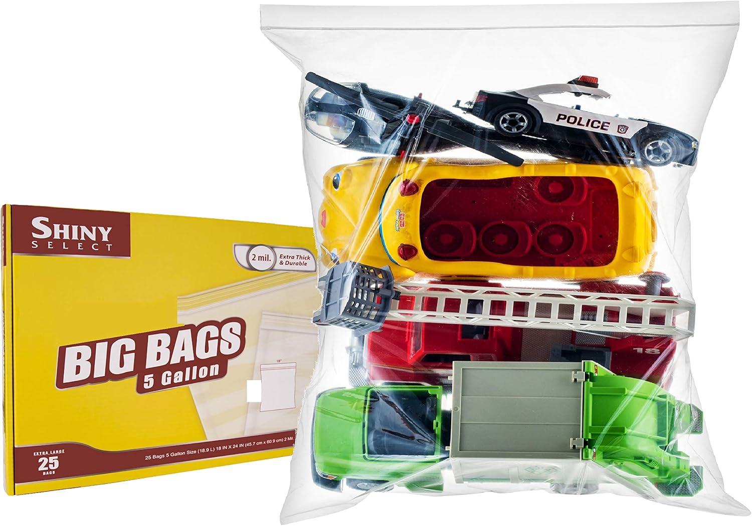 Amazon.com: [PACK OF 25] Extra X-Large Big 5 Gallon Storage Bags For ...