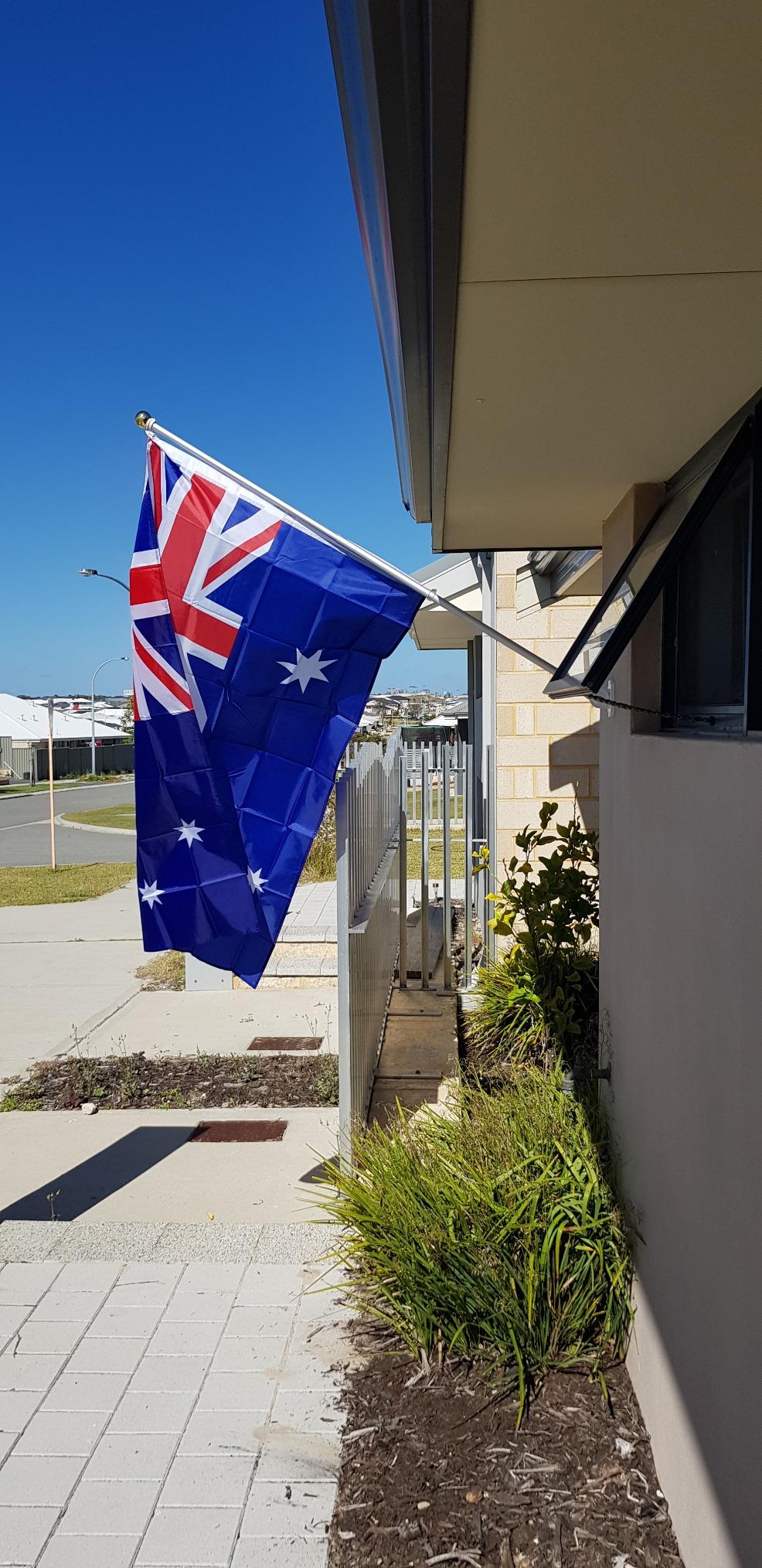 1.55M Aluminum Australian Aussie Flag Pole Flagpole Kit + Holder Set ...