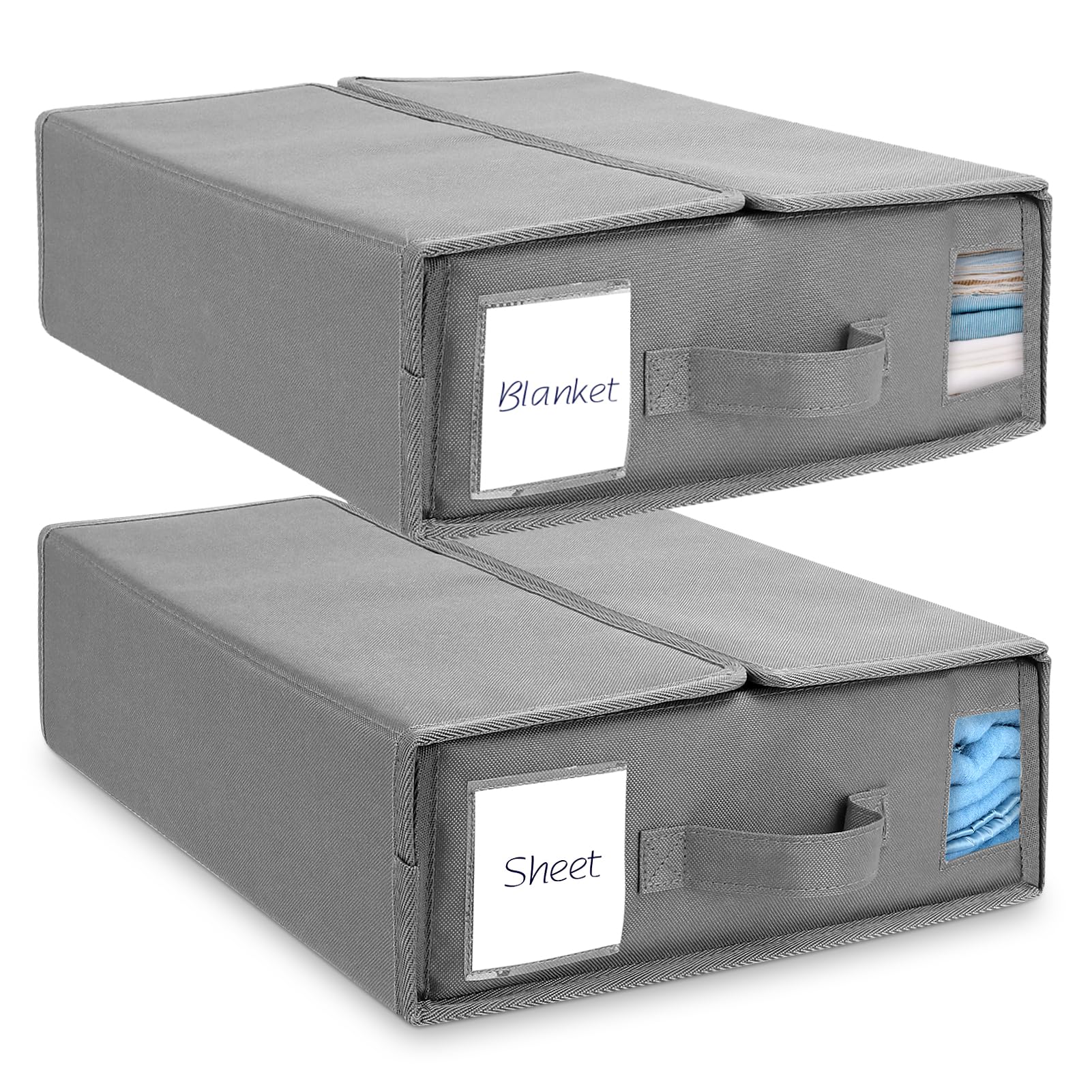 Amazon.com: WIAZZLUK Underbed Storage Bins - Blanket Bed Sheet ...