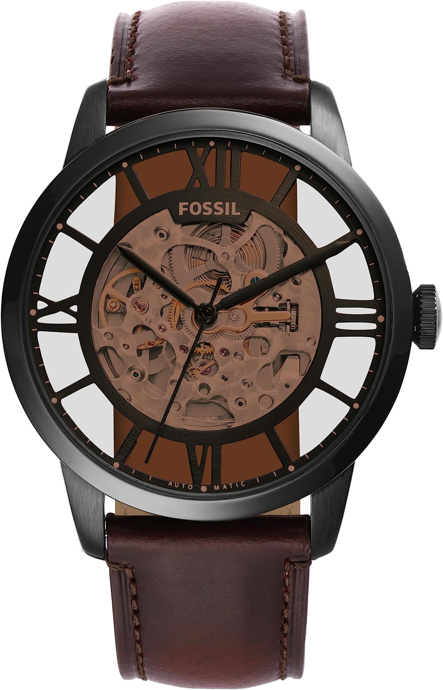 Fossil Analog Brown Dial Men's Leather Band Watch - ME3098 : Fossil ...