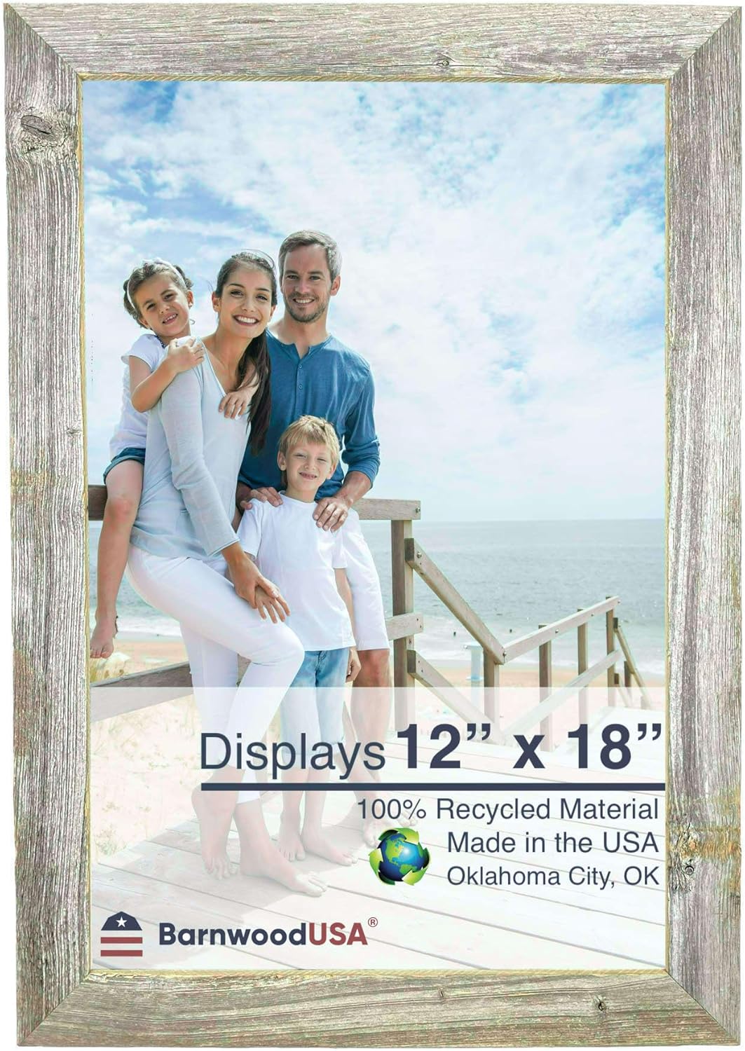 Amazon.com - BARNWOODUSA Farmhouse 12x18 Picture Frame 1 1/2 inch ...