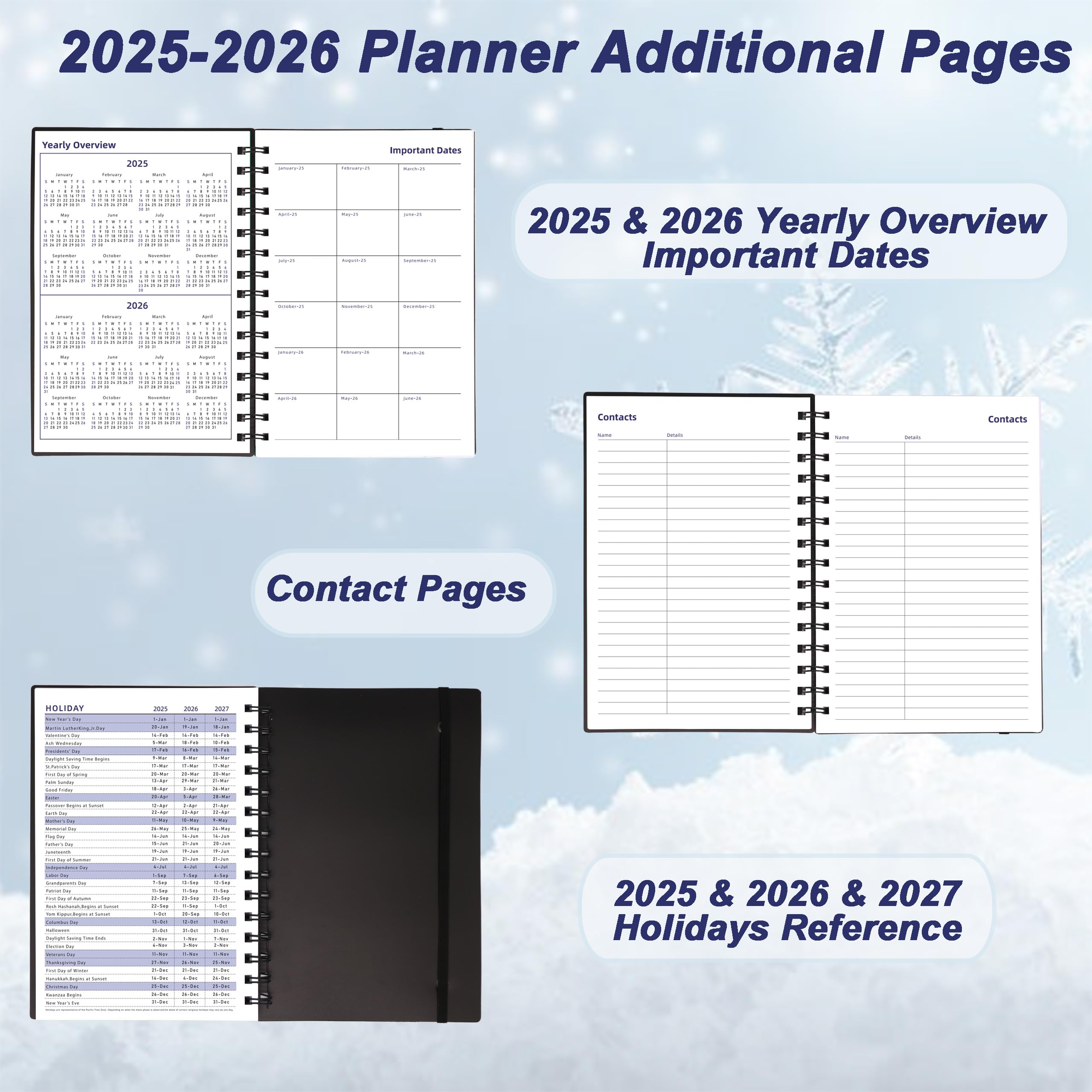 Snapklik.com : Daily Planner 2025-2026, Weekly & Monthly Planner From Jan 2025-Jun 2026, 18 ...