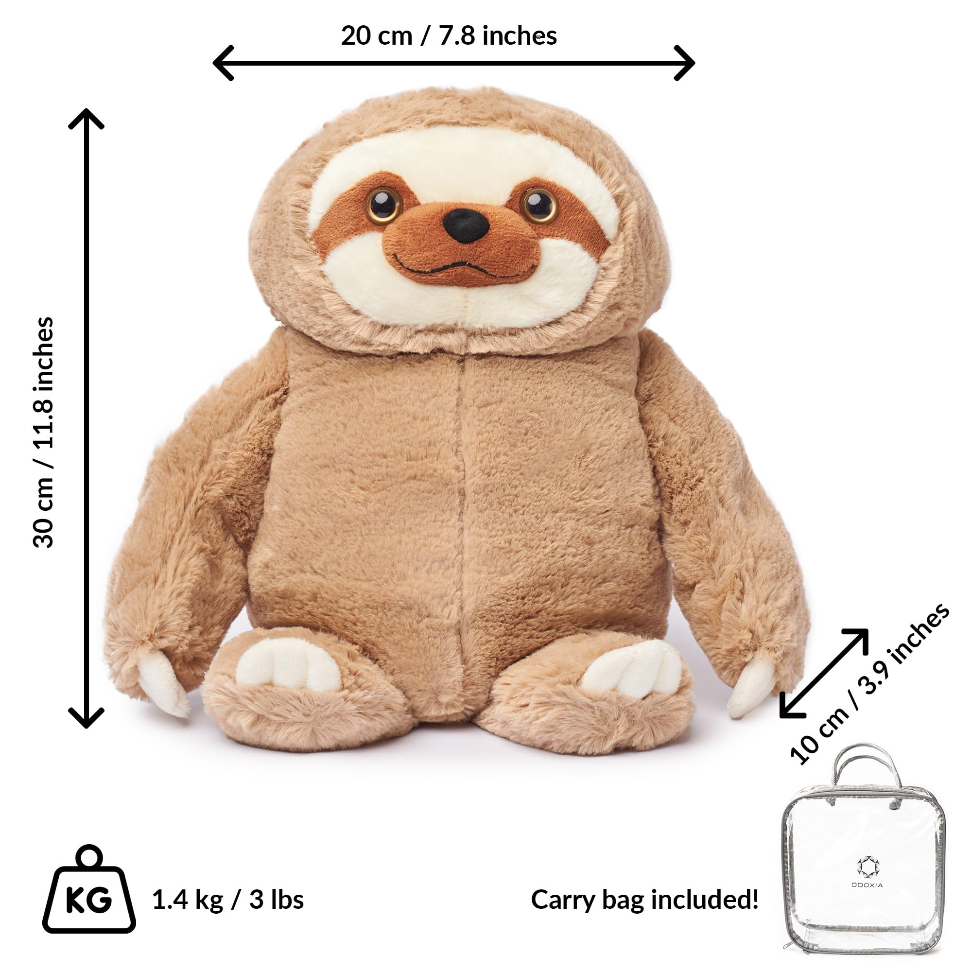 Snapklik.com : ODOXIA Weighted Animals For Anxiety 3.1lb Sloth Stuffed ...
