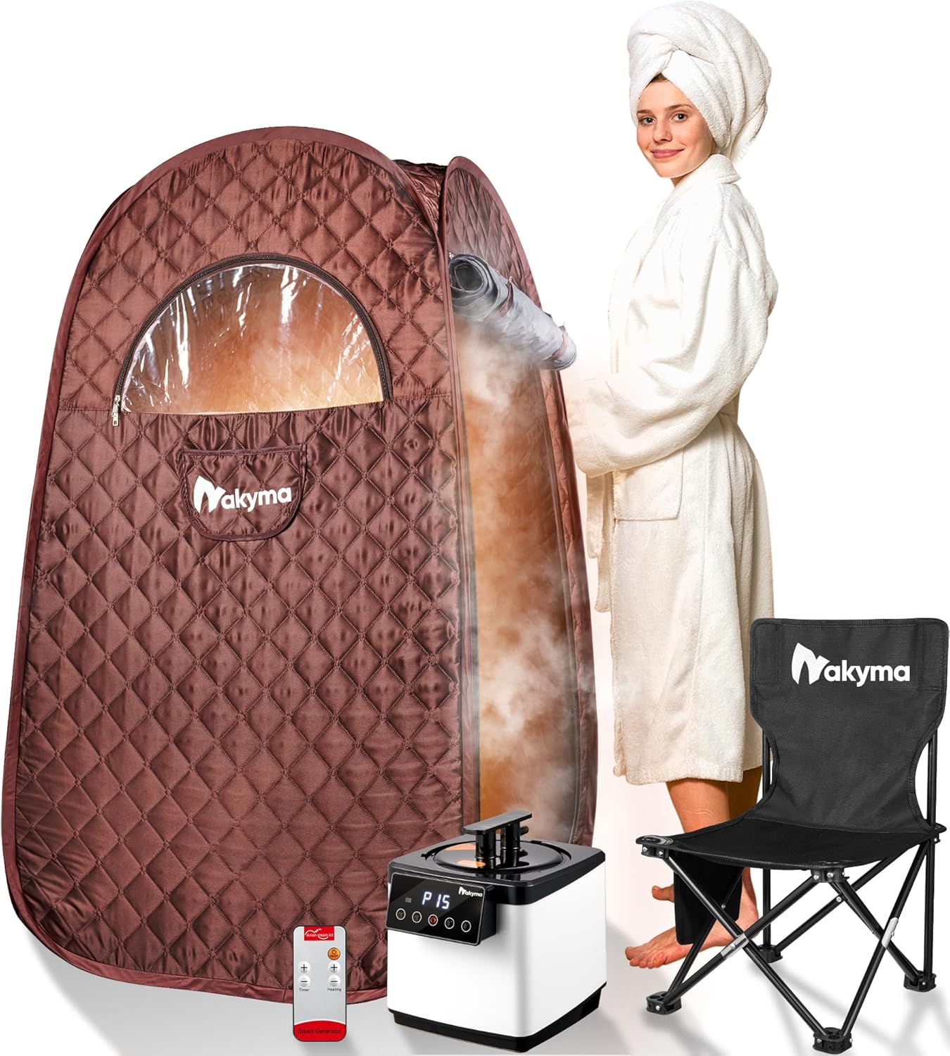 Amazon.com : Nakyma Portable Sauna for Home,2.6L 1000W Portable Steam ...