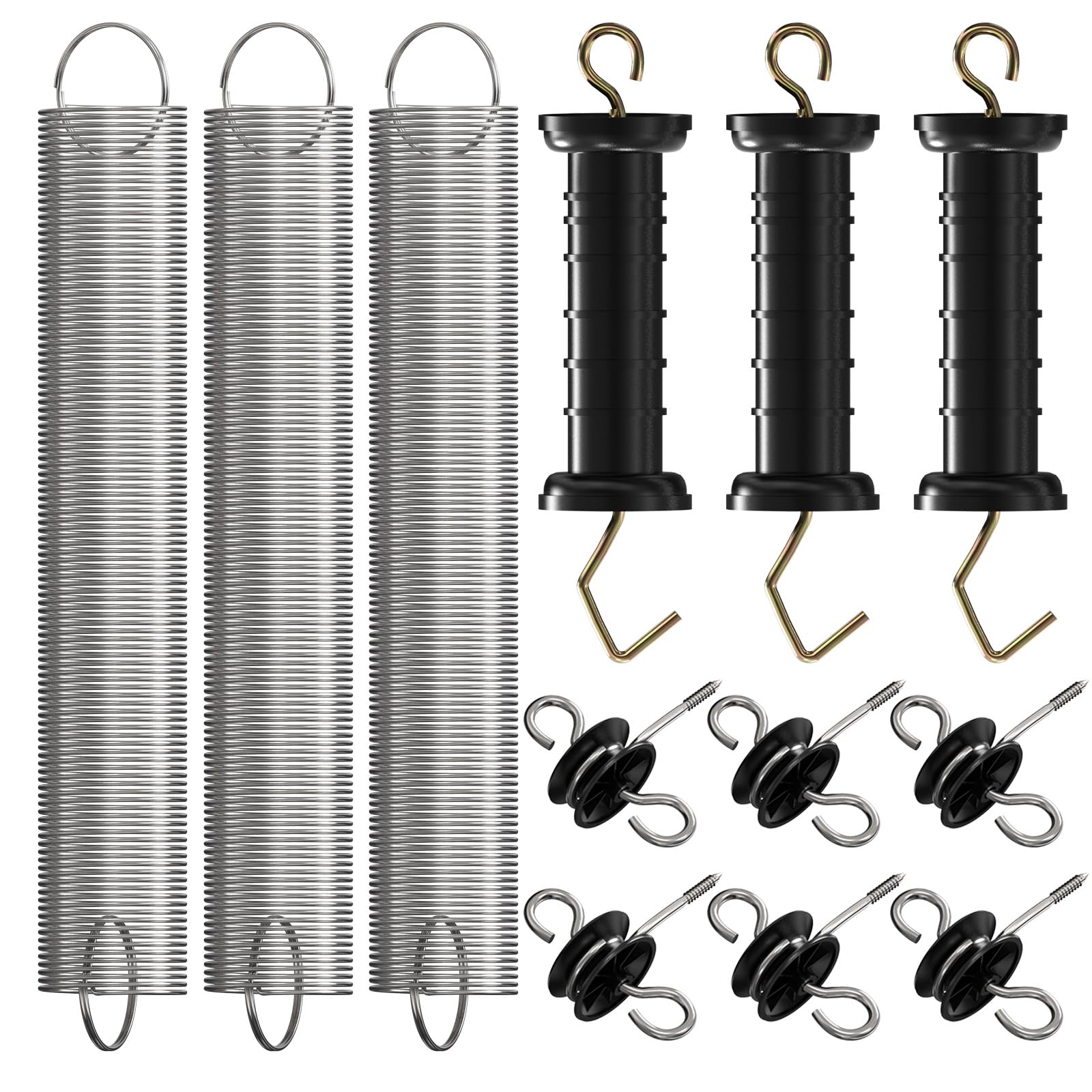 Amazon.com: 12PCS Electric Fence Gate Kit, 3 Sets Electric Fence Spring ...