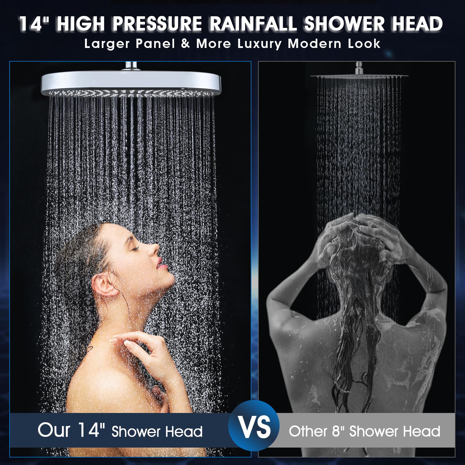 Snapklik.com : PDPBath 14 Inch Rain Shower Head