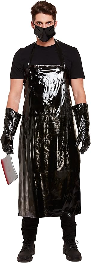 HENBRANDT Scary Butcher Halloween Adult Fancy Dress Costume - Realistic ...