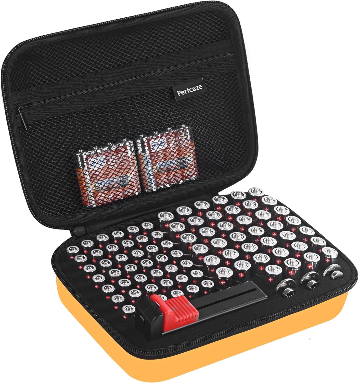 Amazon.com: Perfcaze Battery Storage Case for AA AAA Button Cells ...