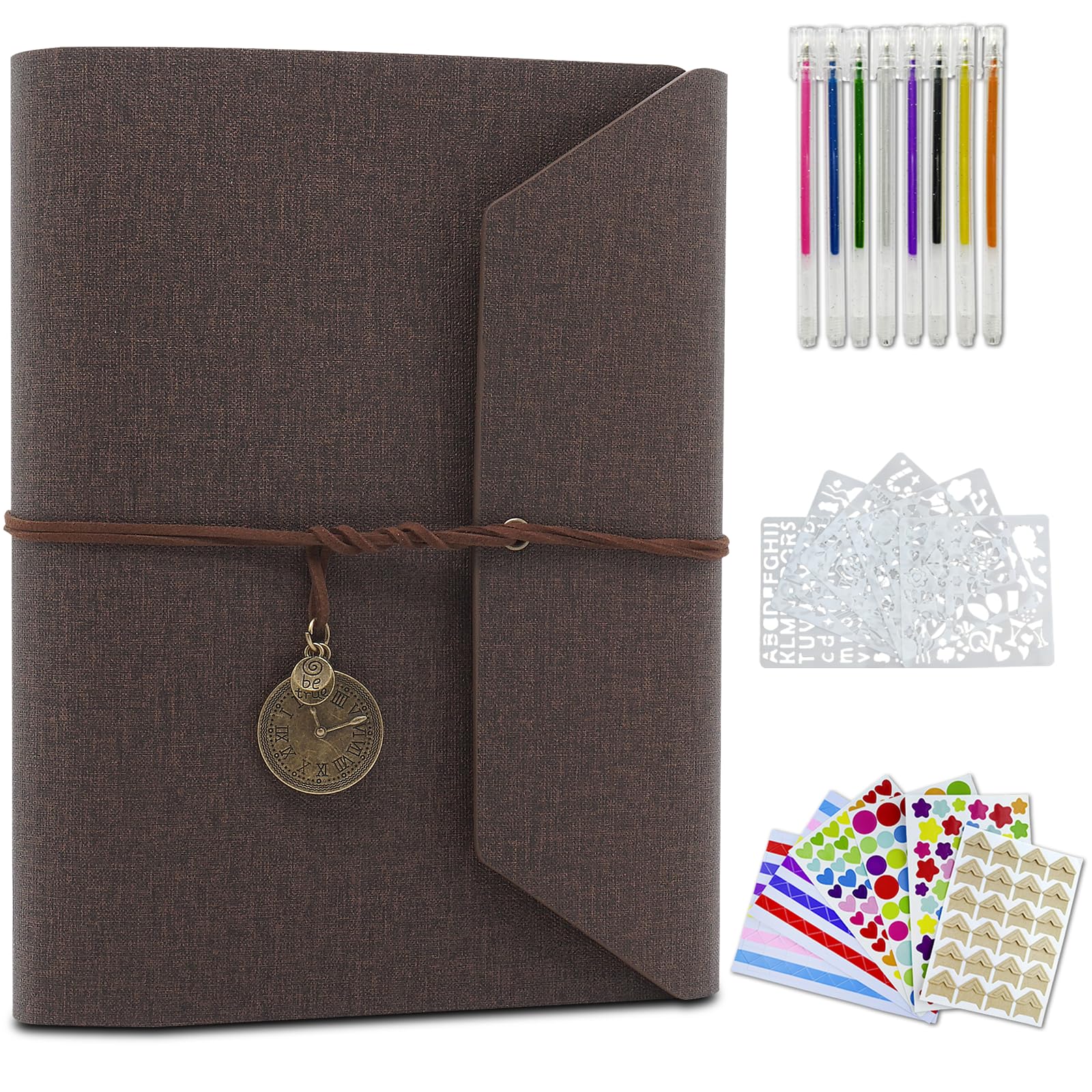 Amazon.com: Scrapbook Photo Album Kit, 5 x 8 Inch 104 Page Vintage ...