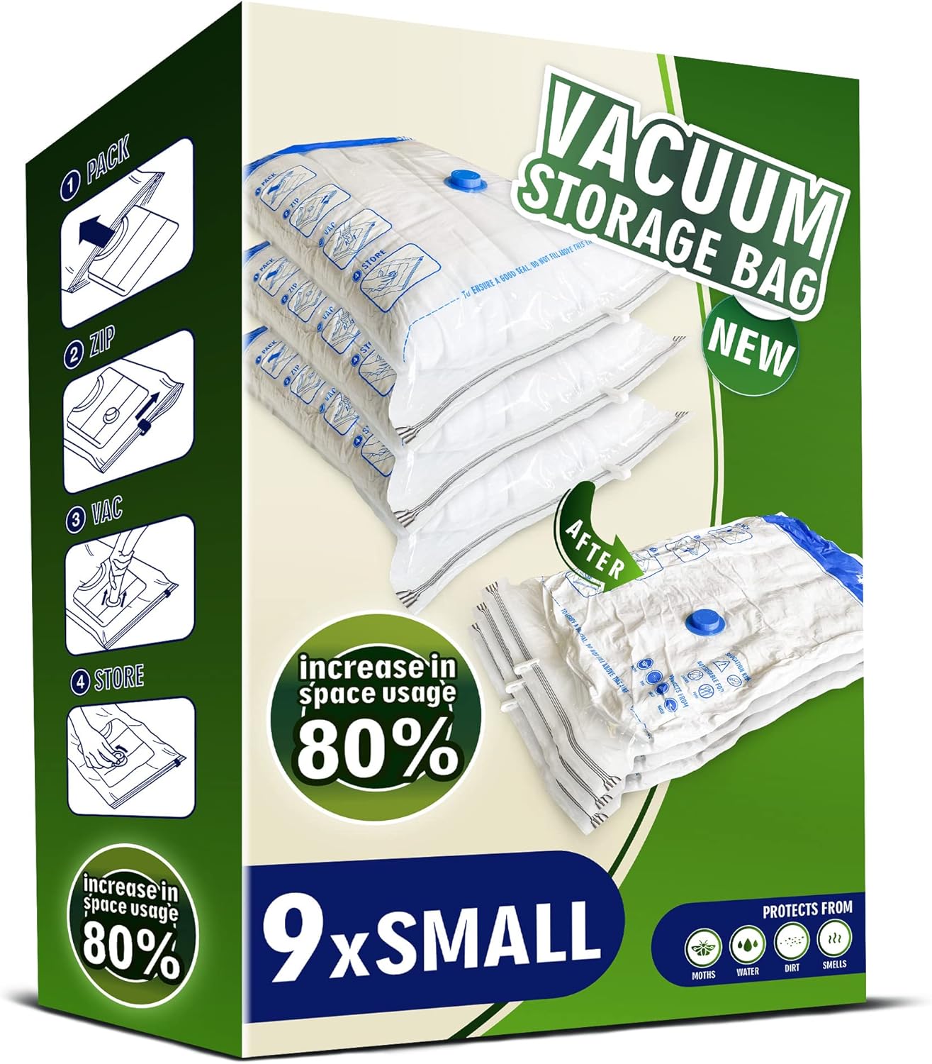 Storage Master Space Saver Bags for Travel and Home Reusable Vacuum ...