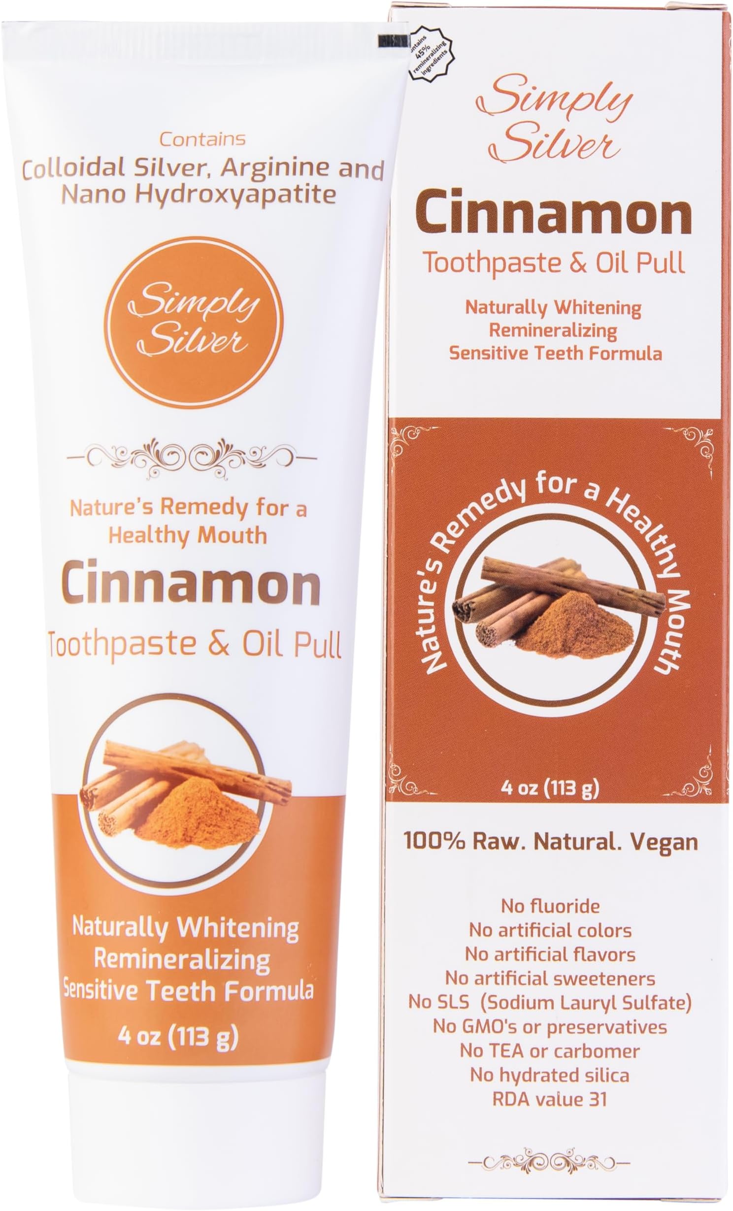 Amazon.com : Simply Silver Toothpaste - Nano Hydroxyapatite & Colloidal ...