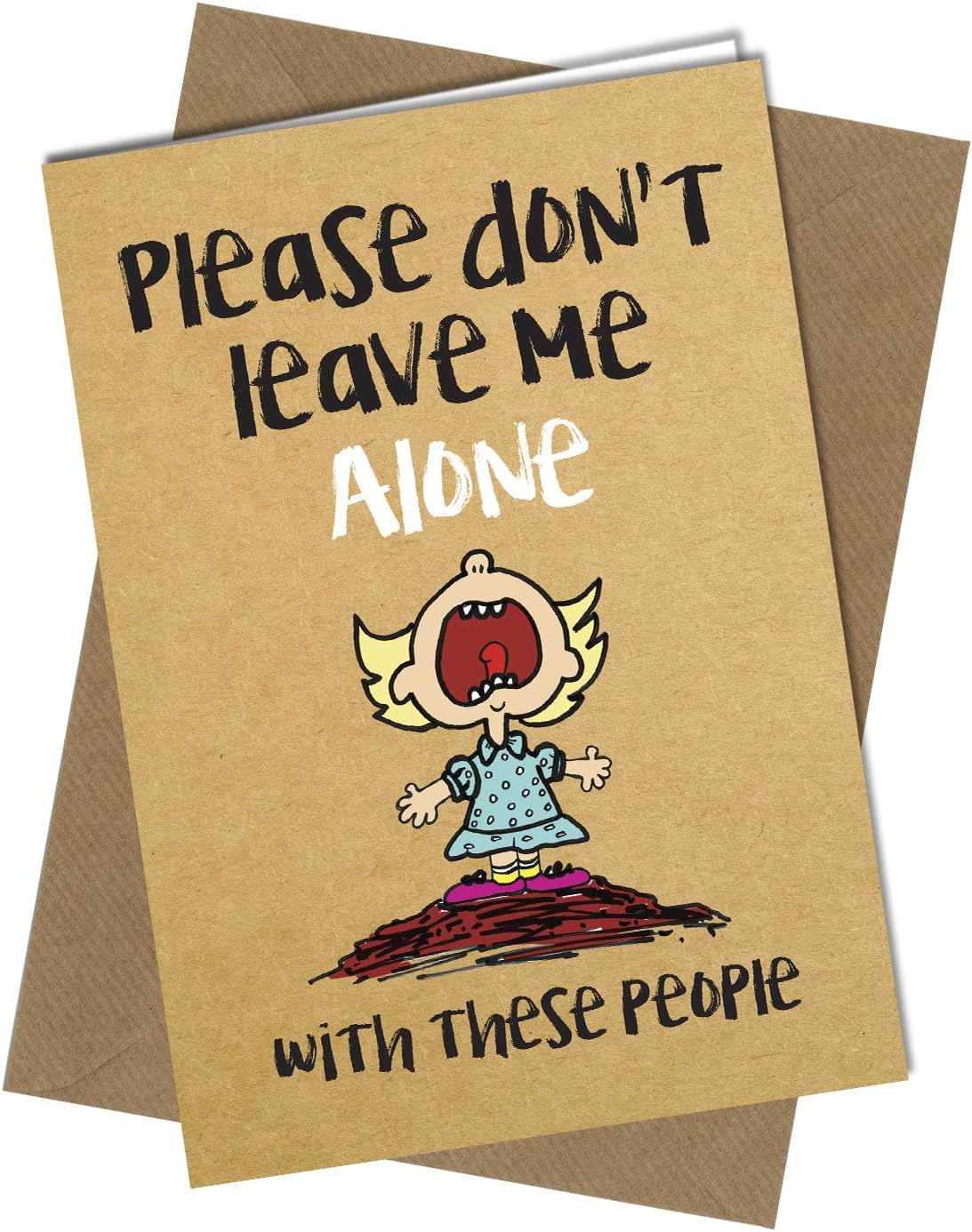 #670 Office Leaving Work Greeting Card Don't Leave Me Alone Rude Funny ...