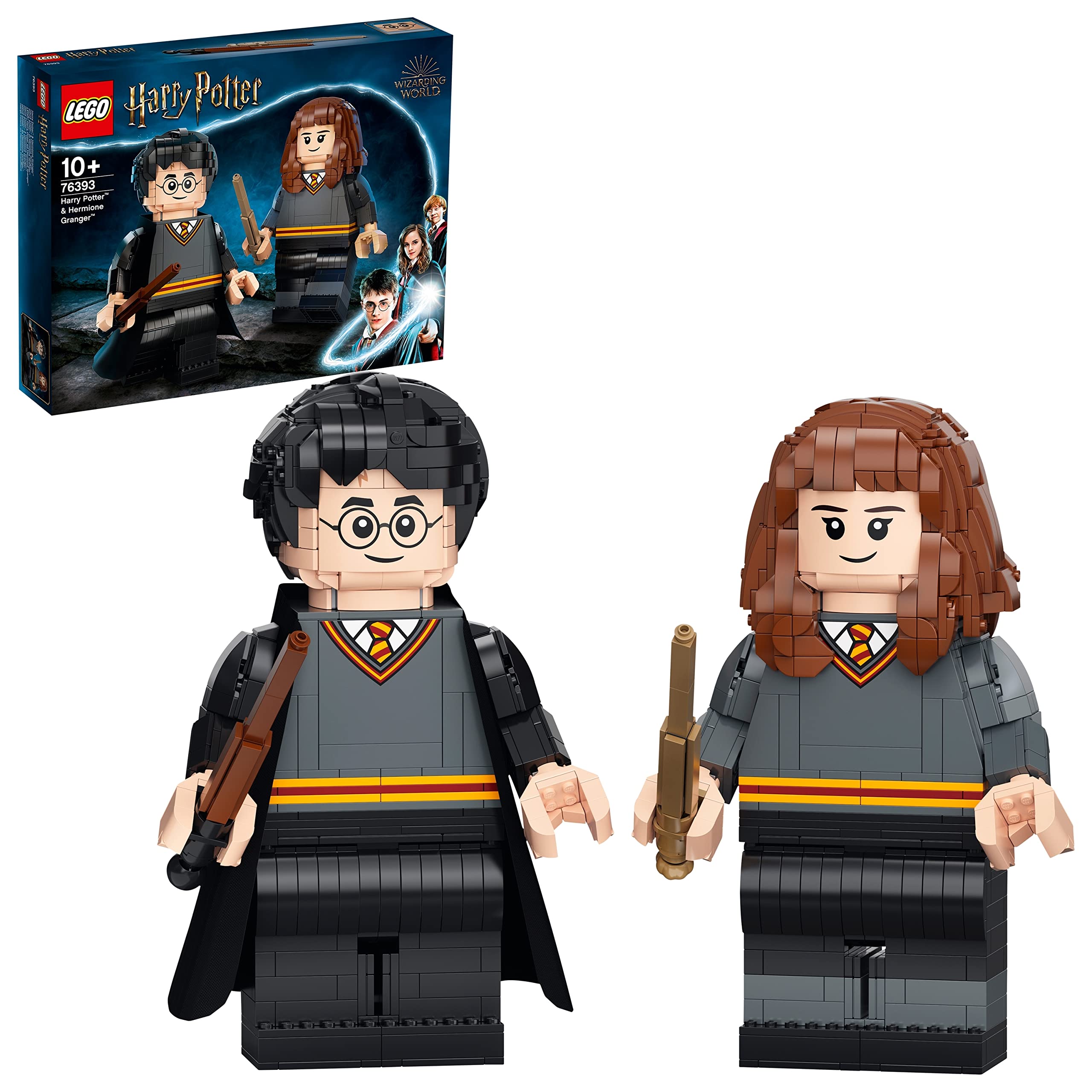 Buy Lego Wizarding World Iconic Brick-Built Harry & Hermione 76393 ...