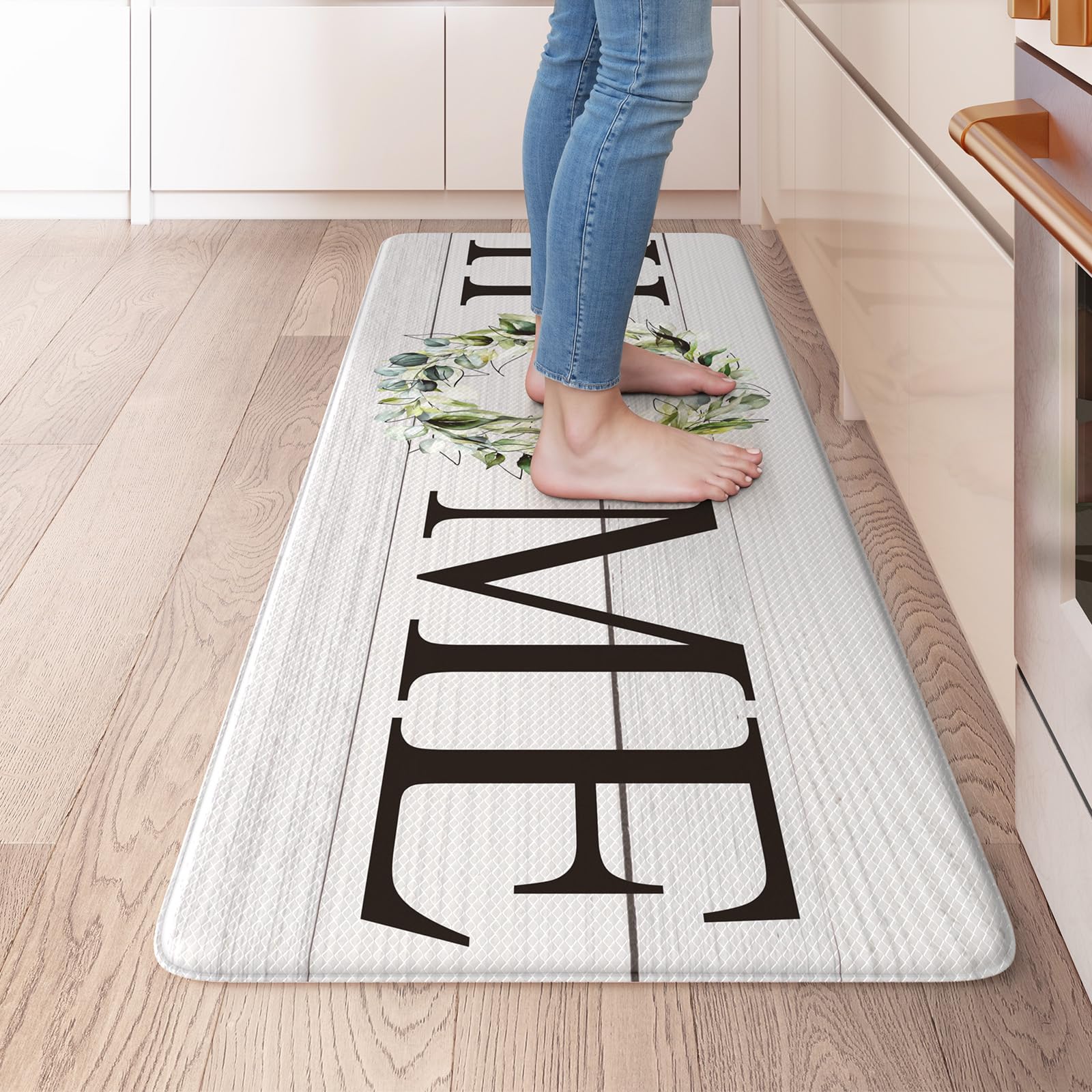 Amazon.com: KIMODE Anti Fatigue Kitchen Mat Cushioned, Boho Farmhouse ...