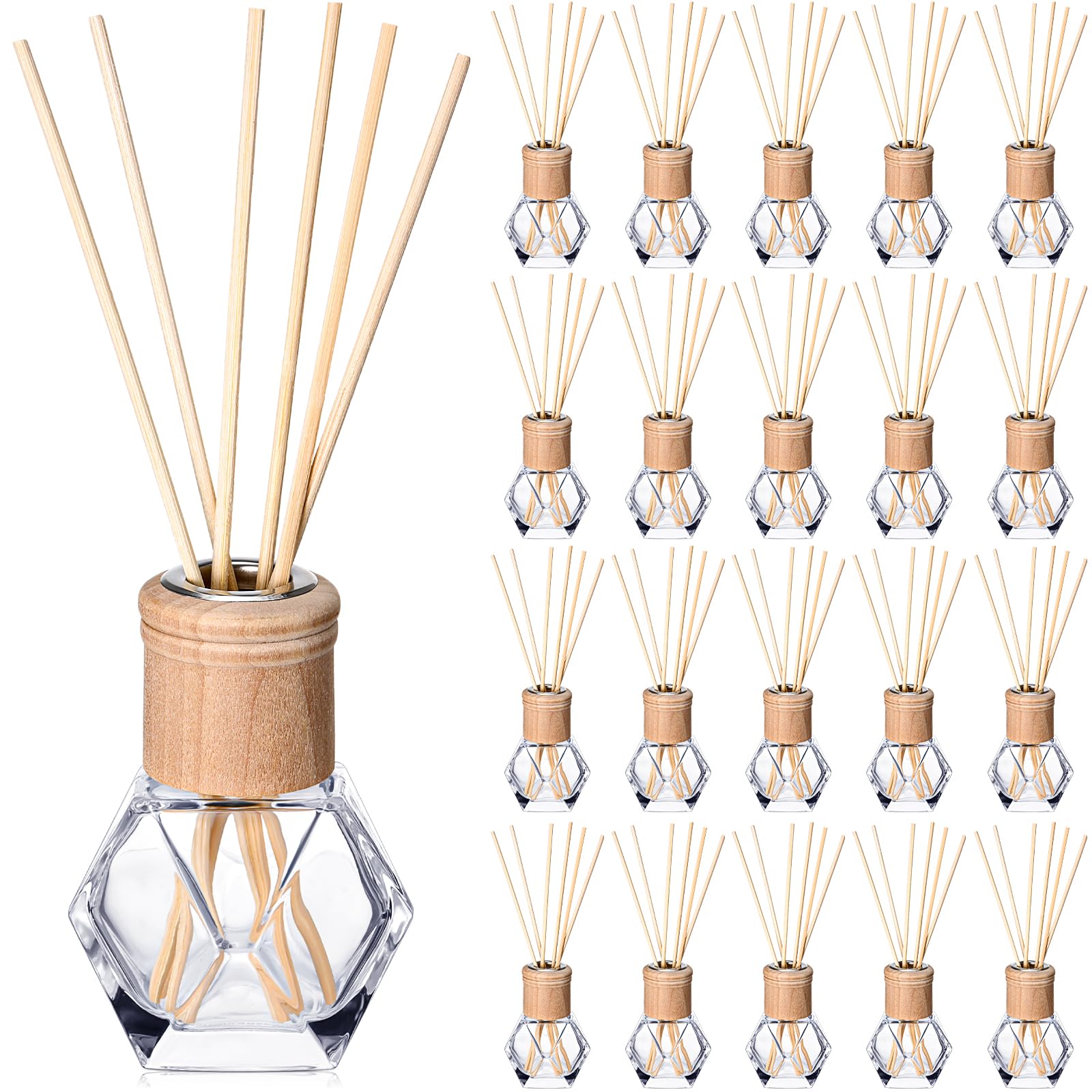 Amazon.com: Roshtia 20 Set Reed Diffuser Bottle Empty Fragrance Glass ...