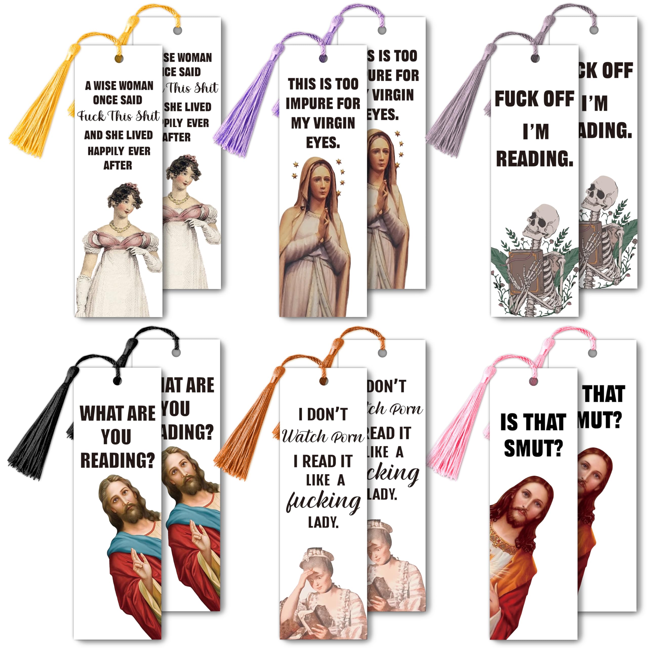 Amazon.com: 12Pcs Funny Jesus Bookmarks for Reading - Peeking Jesus is ...