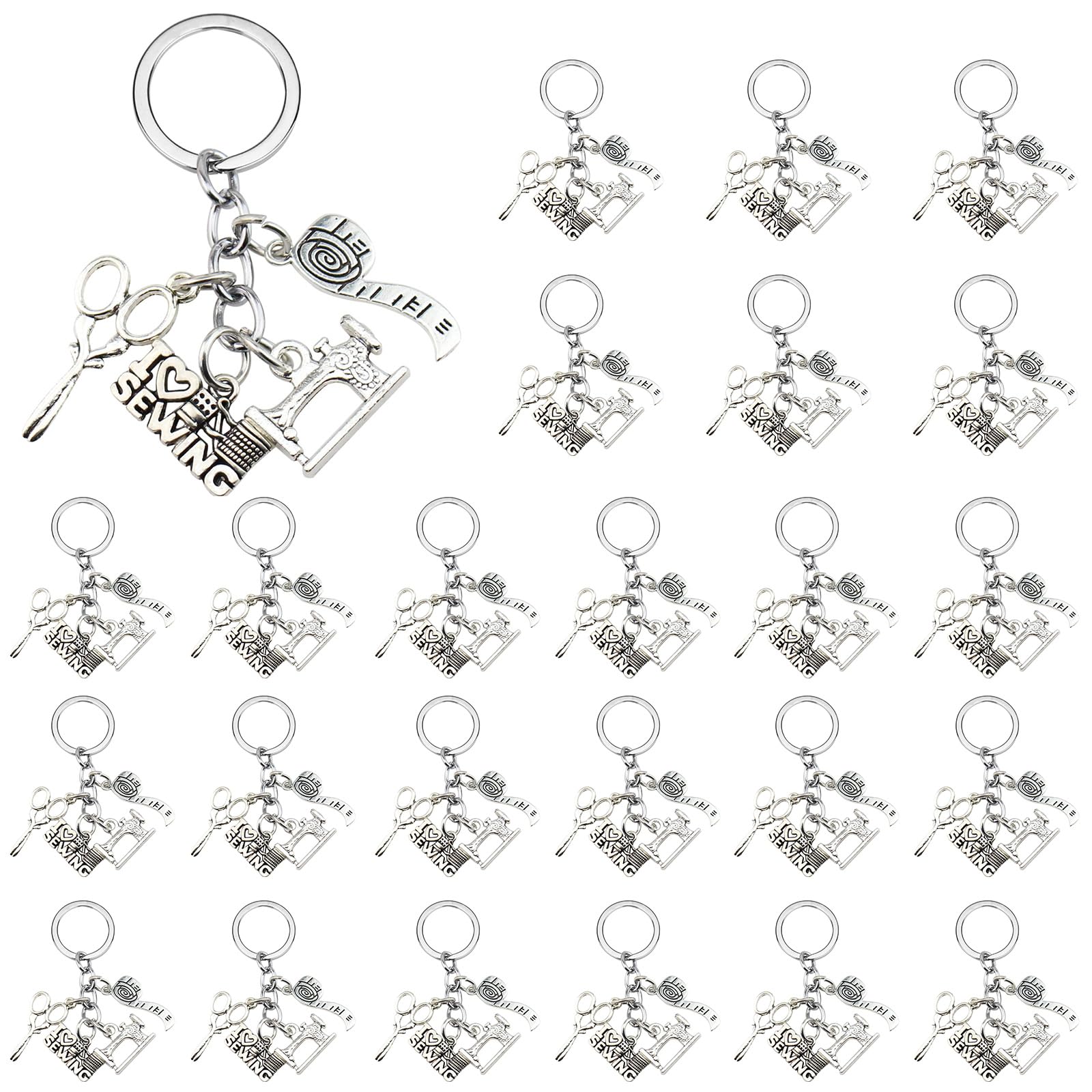iMagitek 20 Pcs Sewing Keychains Quilting Keychain Gifts for Quilter ...