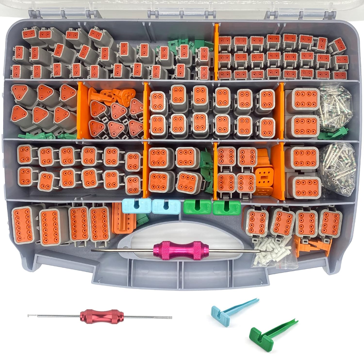 Amazon.com: 550 pcs DT Deutsch Connector Kit,2 3 4 6 8 12 Pin ...