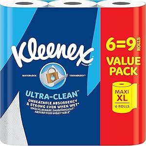 Kleenex® Ultra Clean™ Kitchen Roll, 6 Maxi XL Kitchen Rolls (= 9 Rolls ...