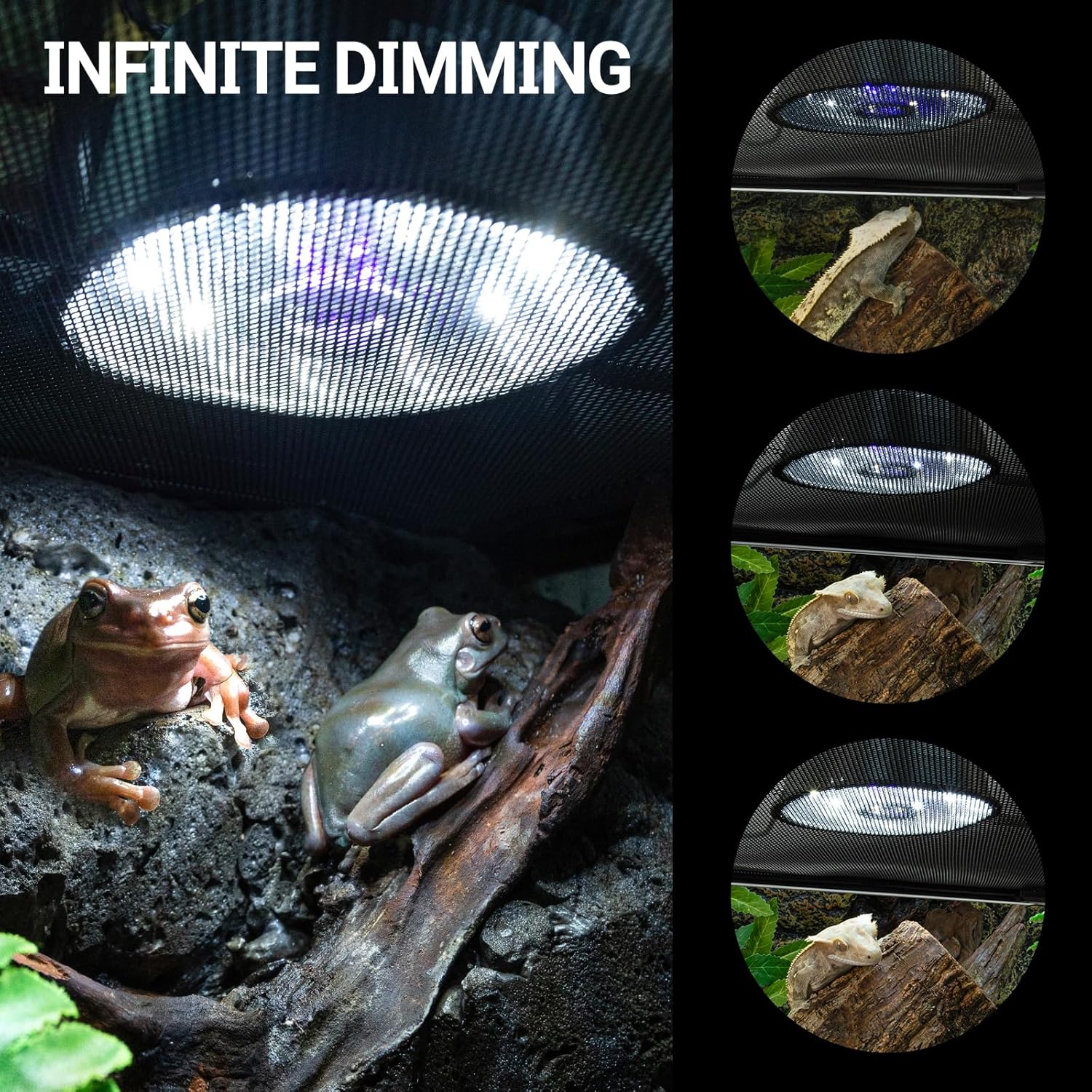 REPTI ZOO UVB Reptile Light with Dimming, UVB LED Lamp for Rainforest ...