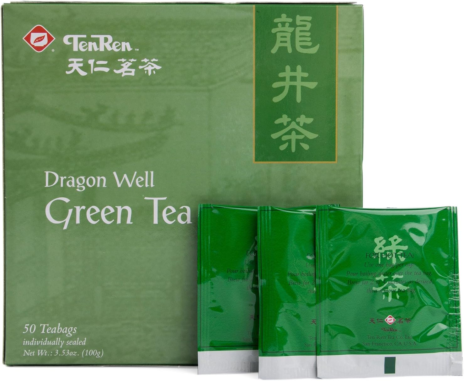Amazon.com : Ten Ren Lung Ching Tea, Taiwan Tea, Bag Collection, 50 ...