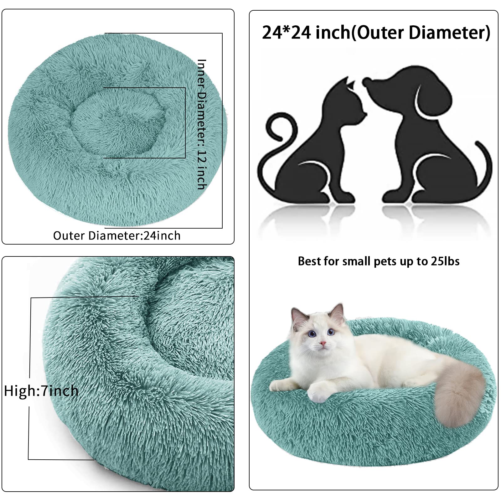 Snapklik.com : Nisrada Dog Bed For Small Medium Large Dogs, 24 Inch ...