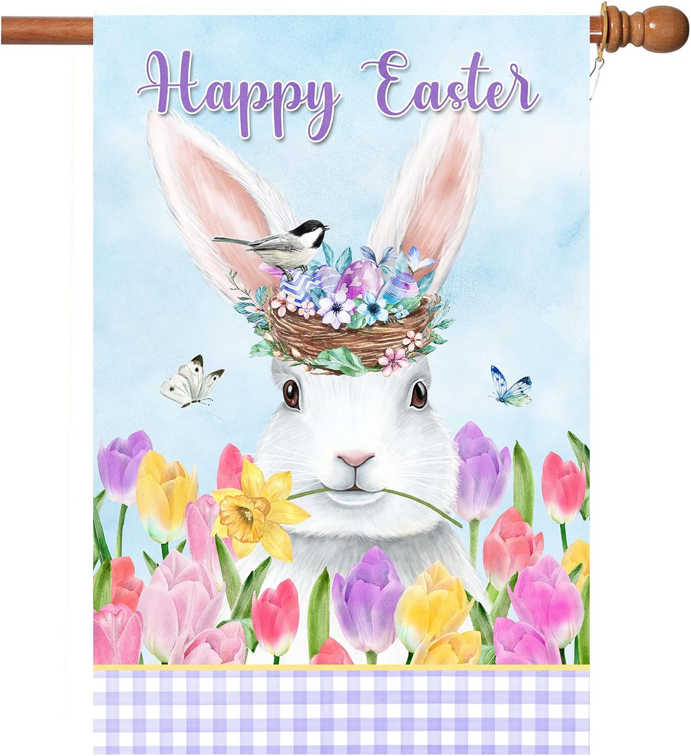 Amazon.com : Easter Flags,Easter Garden Flag 28 x 40 Inch Double Sided ...