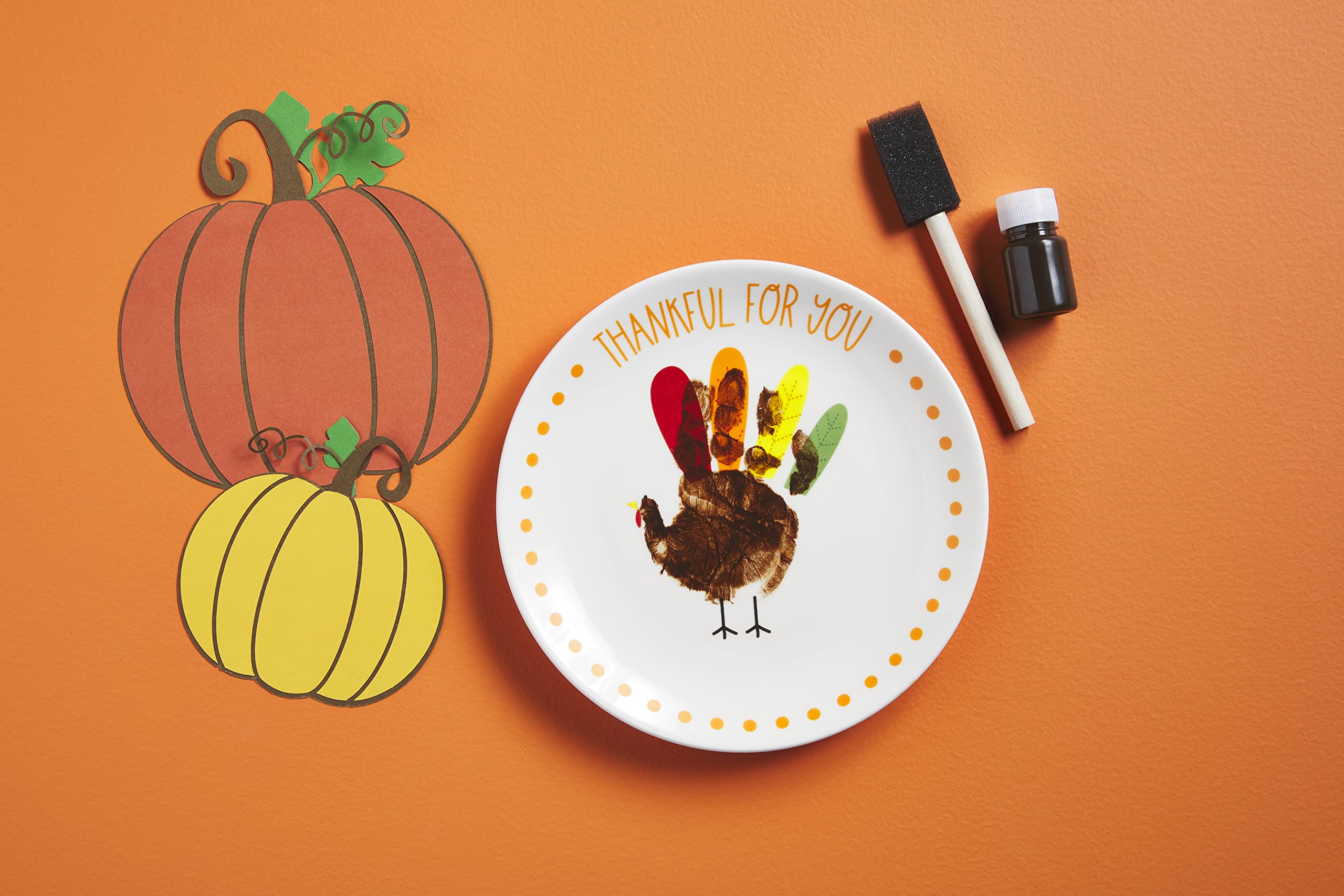 Mud Pie Kids Turkey Handprint Plate