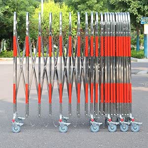 Expandable Metal Barrier, Stainless Steel Mobile Safety Barrier Gate ...