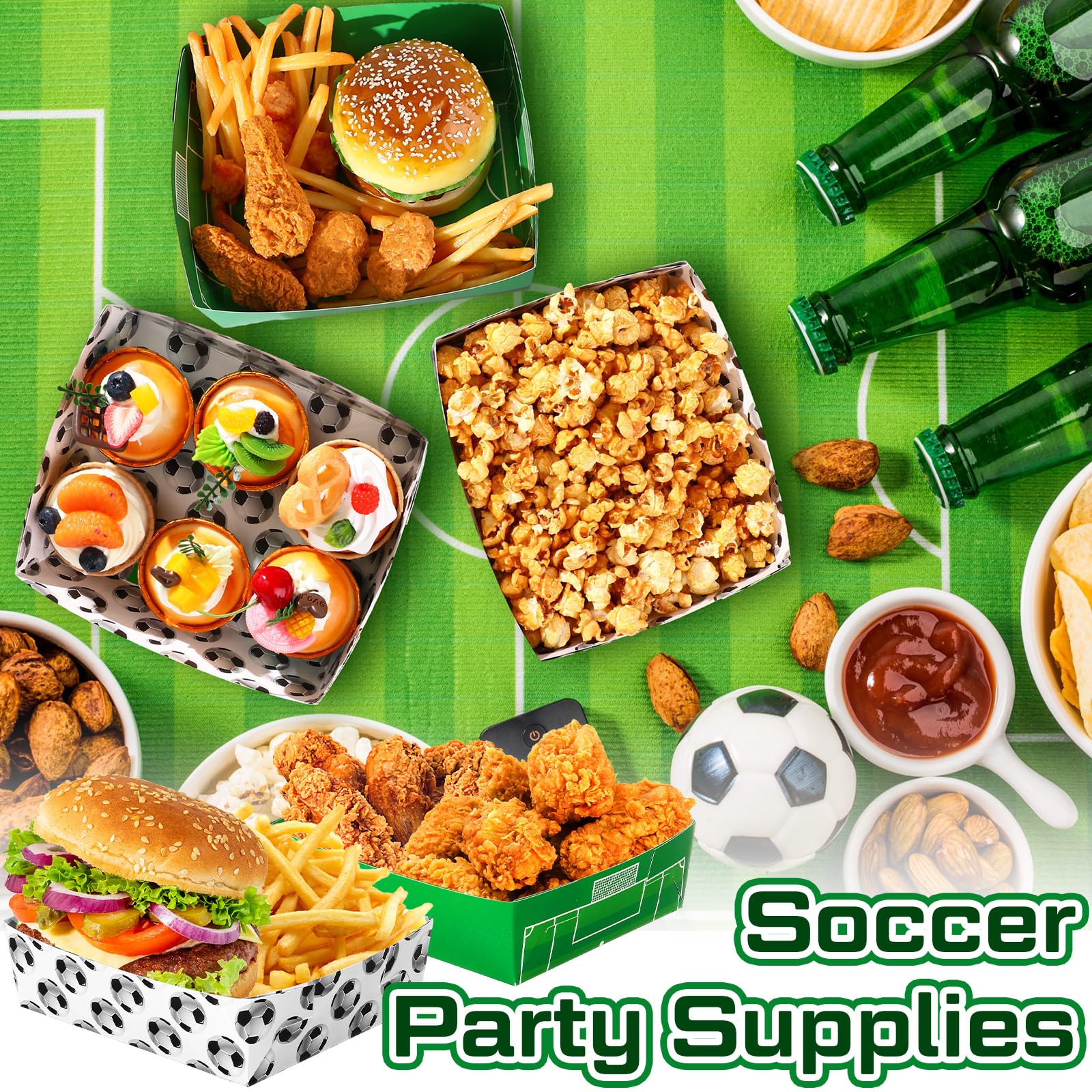 Snapklik.com : 36 Pack Soccer Theme Party Supplies 5 Lb Soccer Plates ...
