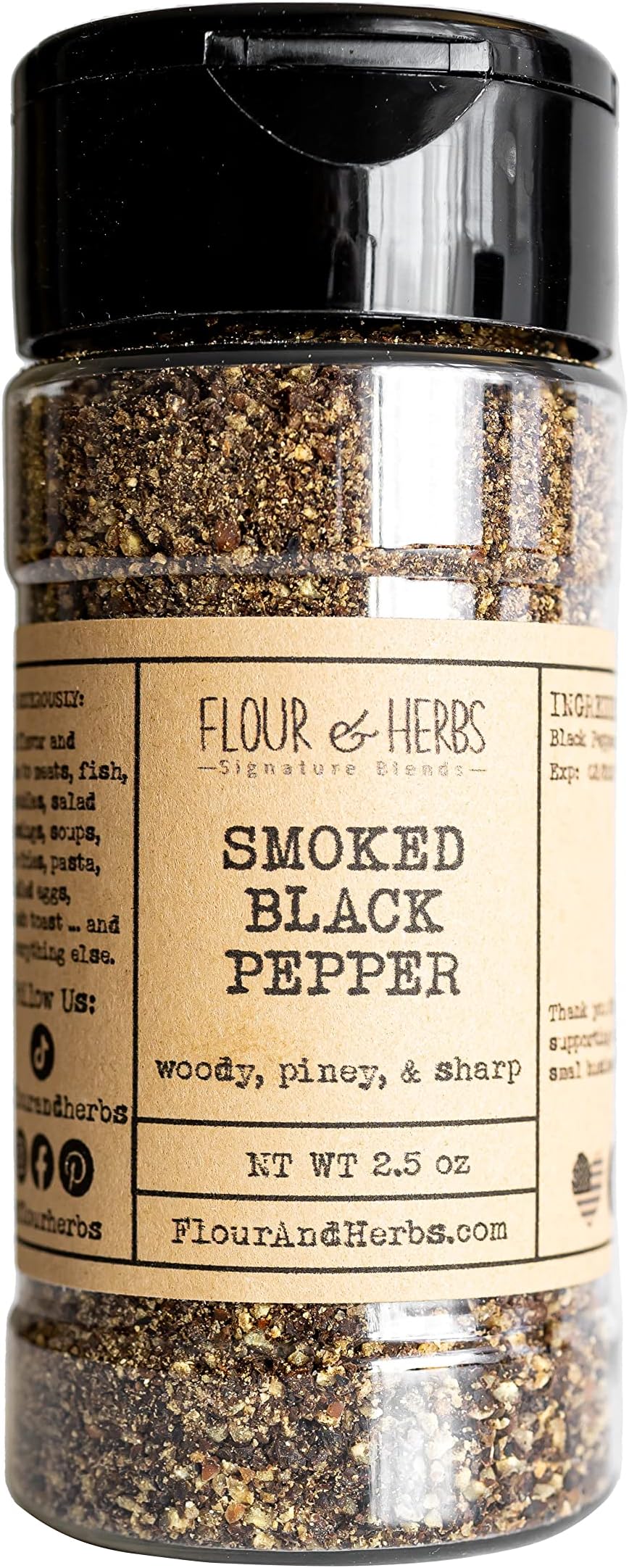 Amazon.com : Smoked Black Pepper - Natural Wood Smoking Process ...