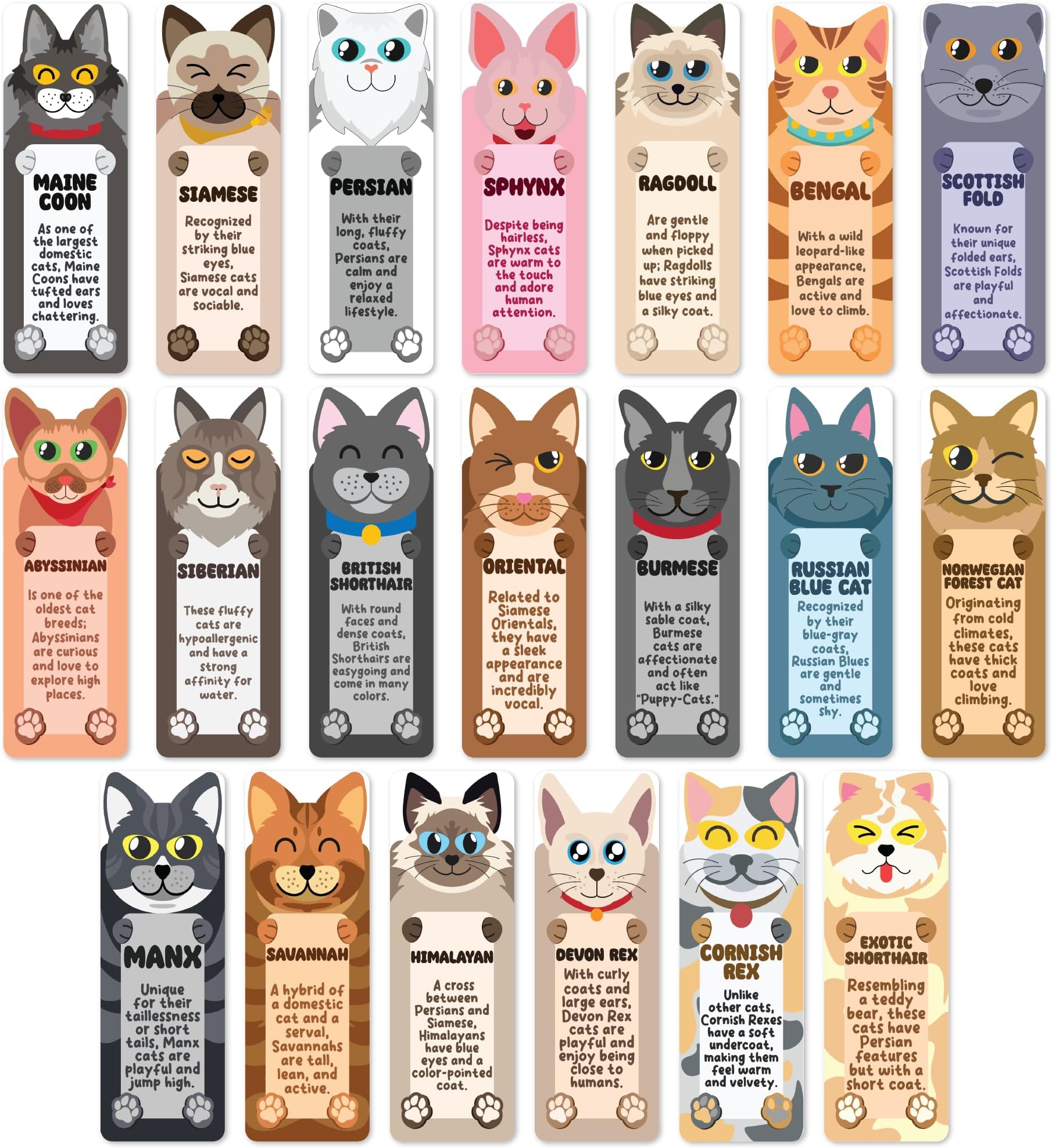 Amazon.com: Only Zest 100 Pack Bookmarks for Kids – Colorful Animal ...
