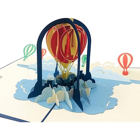 Amazon.com: Santoro Interactive 3D Swing Greeting Card, Hot Air Balloon