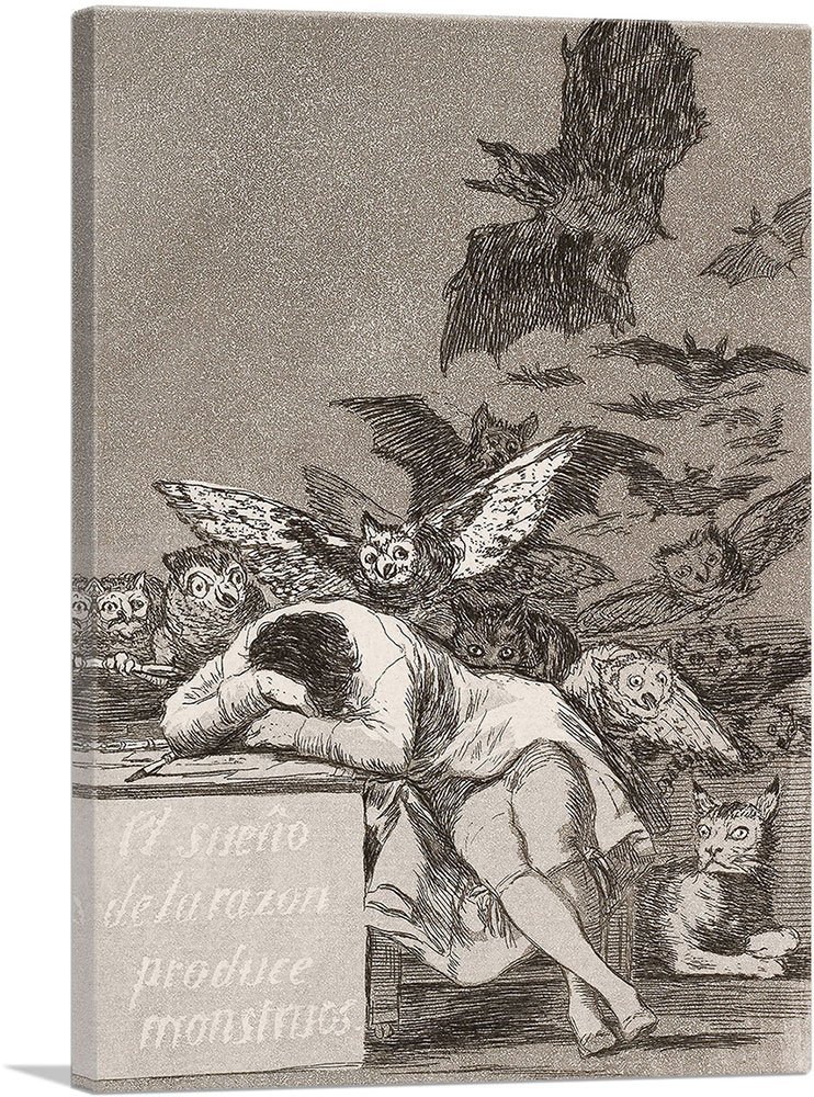 Amazon.com: ARTCANVAS The Sleep of Reason Produces Monsters 1799 Canvas ...