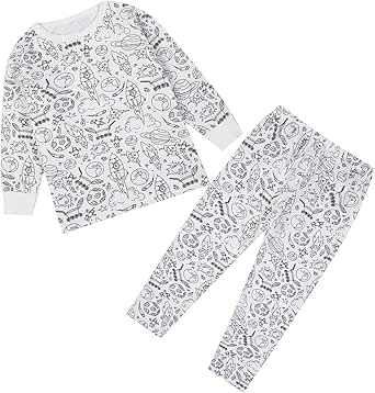 Amazon.com: Kids DIY Hand Painted Coloring Clothes Set Halloween ...