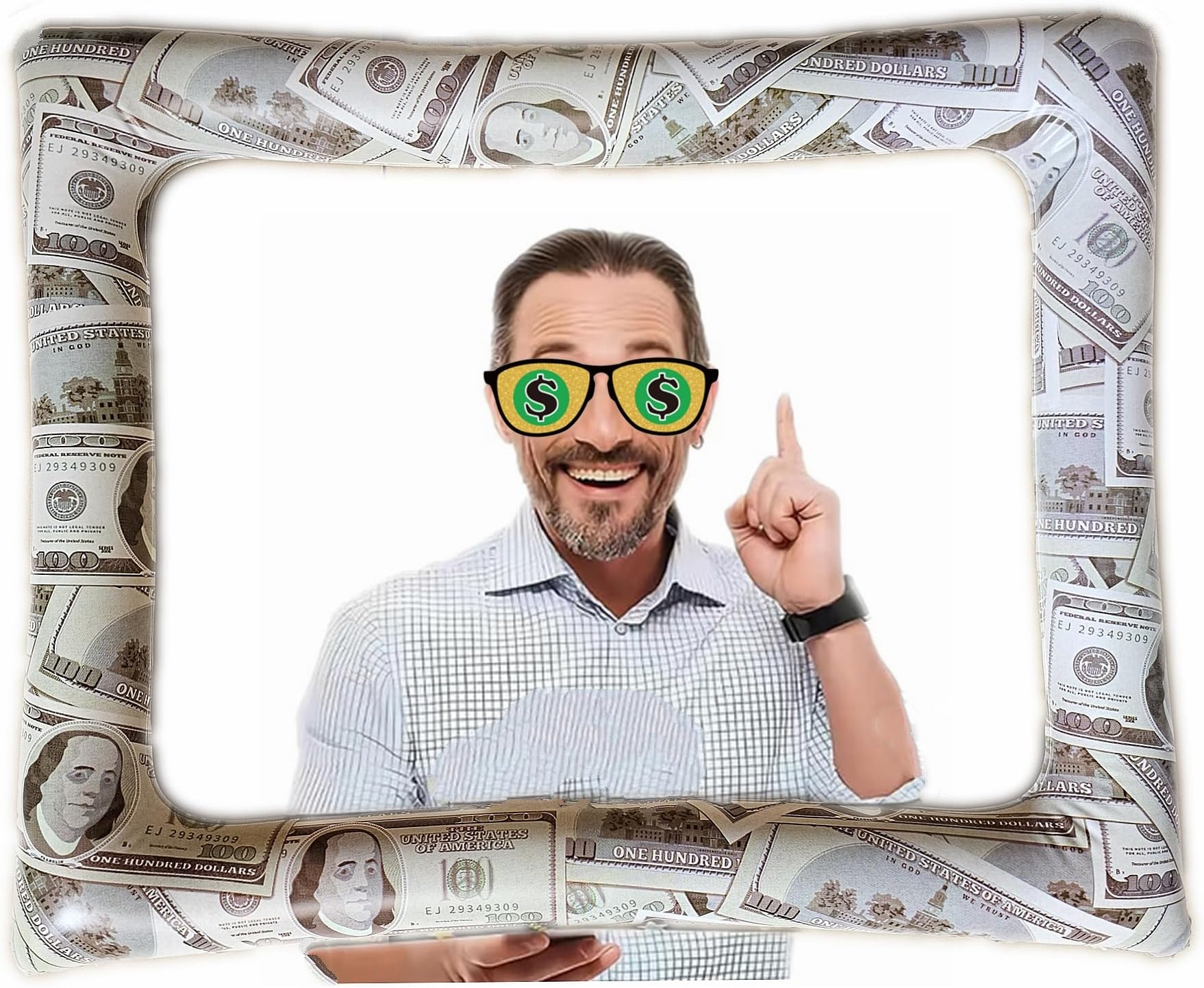 Amazon.com: Money Party Inflatable Photo Booth Selfie Frame & Photo ...