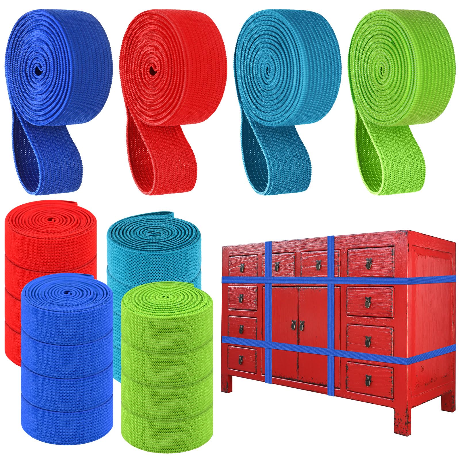 Amazon.com : 16 Pcs 4 Sizes Extra Large Moving Rubber Bands 42"/36"/30 ...