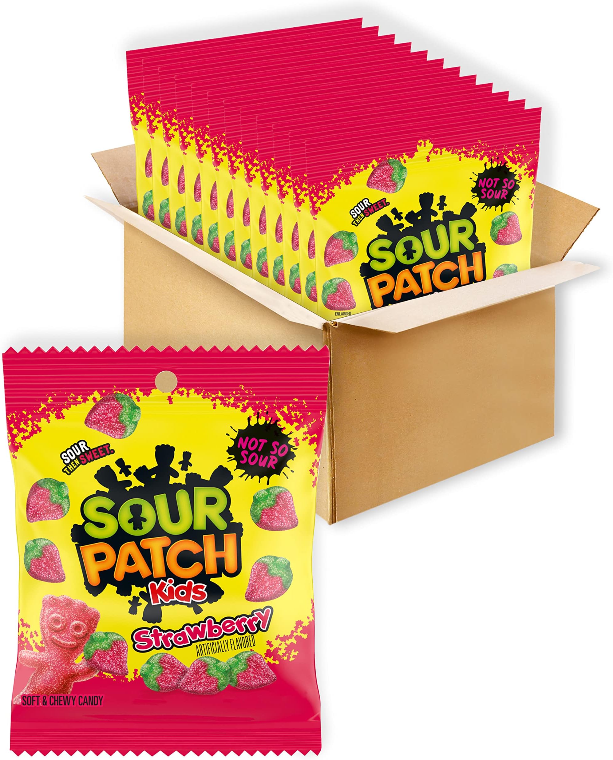 Amazon.com : SOUR PATCH KIDS Red & Green Soft & Chewy Holiday Candy, 12 ...