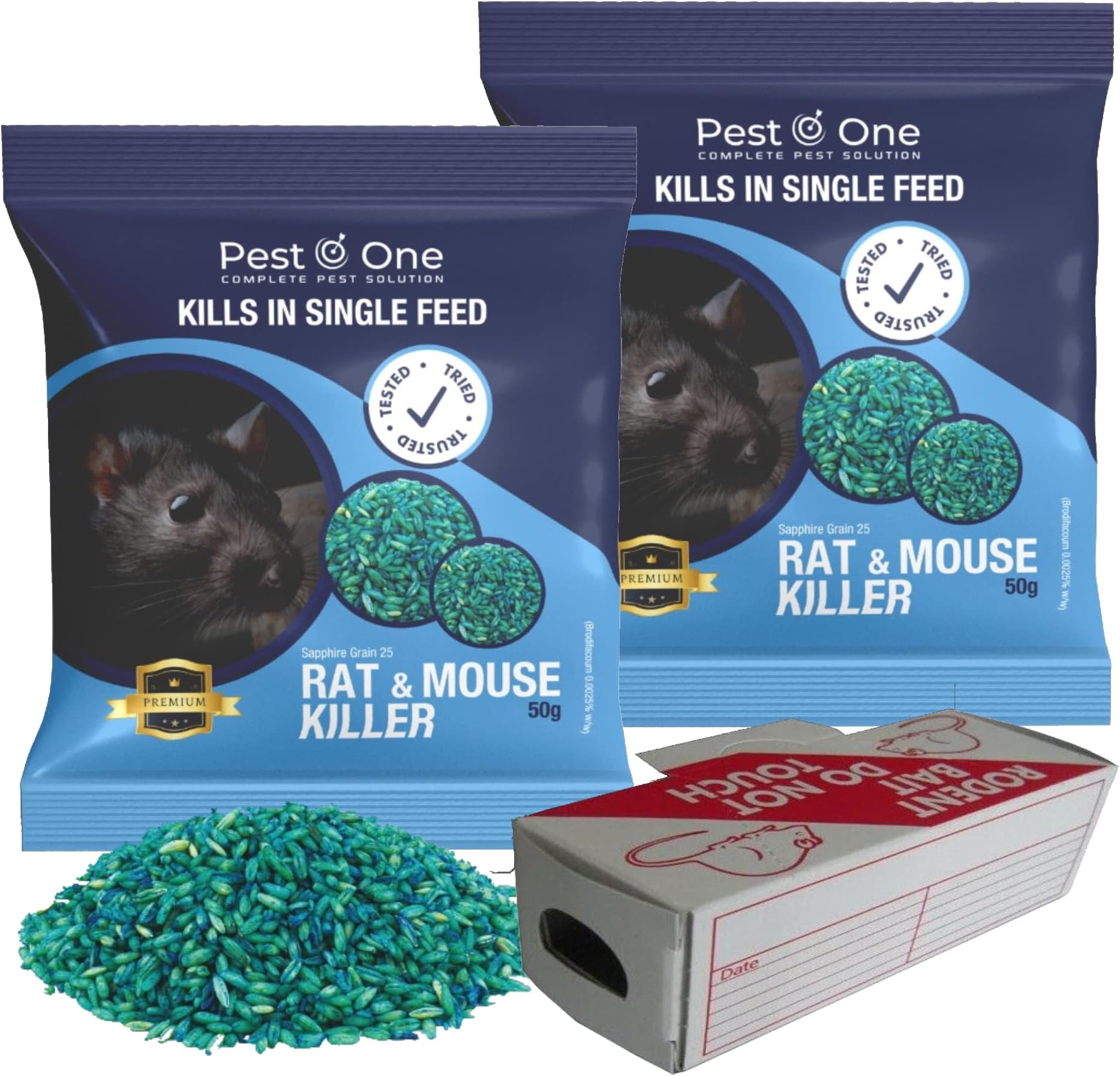 Ratkil Rat & Mouse Killer Poison Grain (6x25g) Rat Poisoning Strongest ...