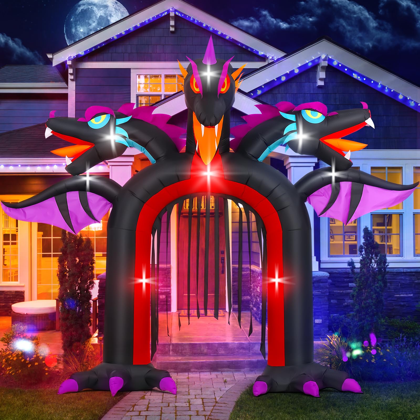 Amazon.com: CACIRAL 10 FT Halloween Inflatable Dragon Arch Outdoor ...