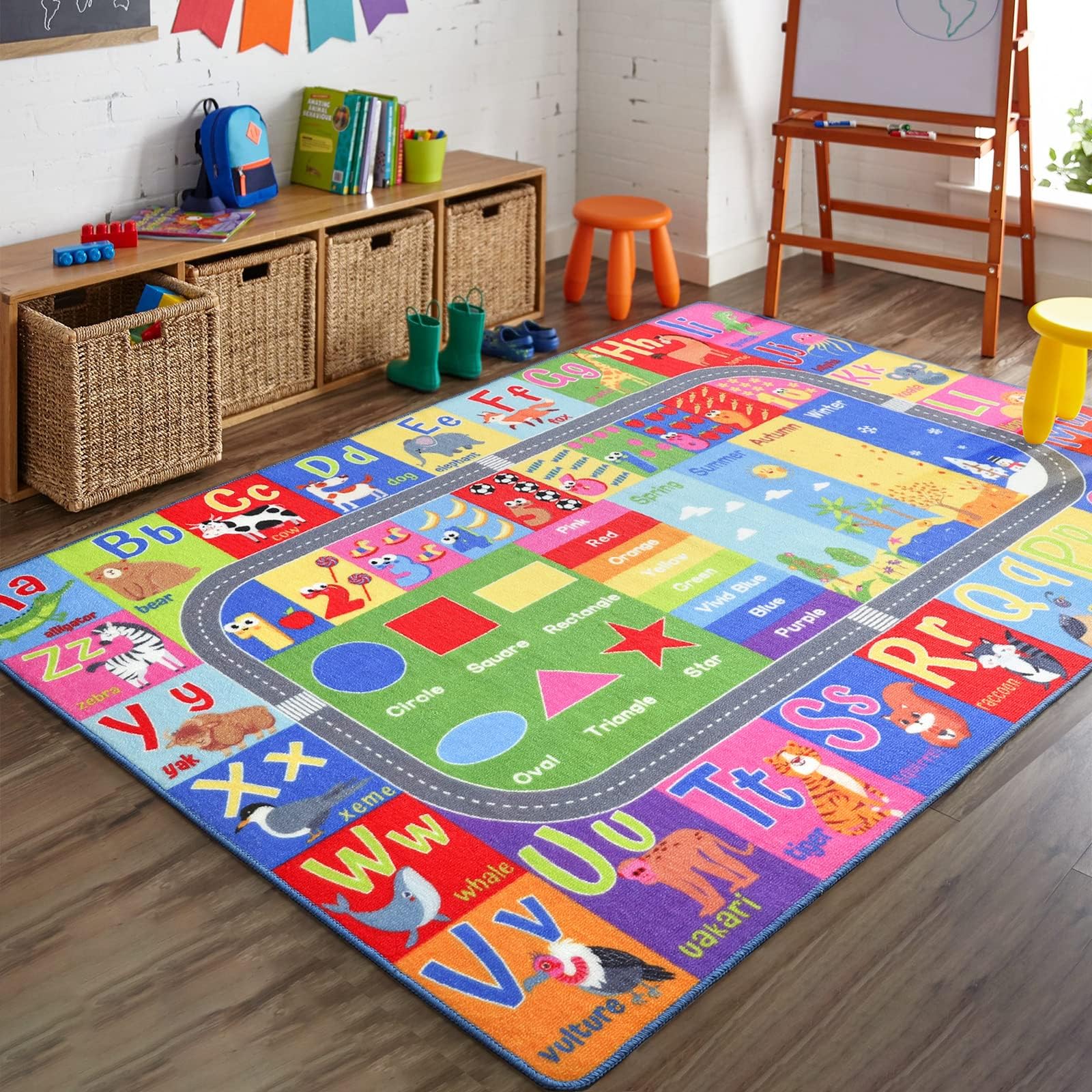 Amazon.com: Kids/Baby Room/Daycare/Classroom/Playroom Area Rug. Math ...
