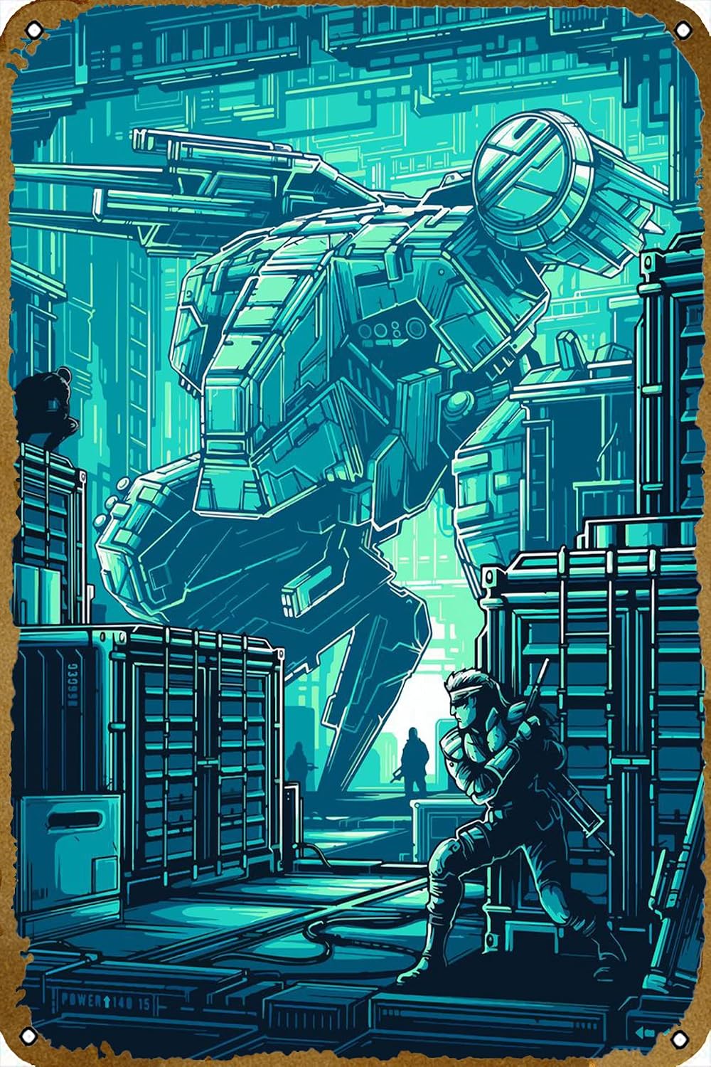 Amazon.com: METAL GEAR SOLID SNAKE Poster Video Game Metal Tin Sign ...