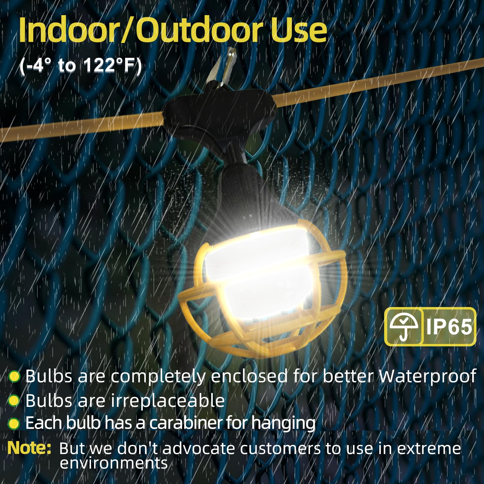 Snapklik.com : 50FT Construction String Lights, 85W 8000ML Led String ...