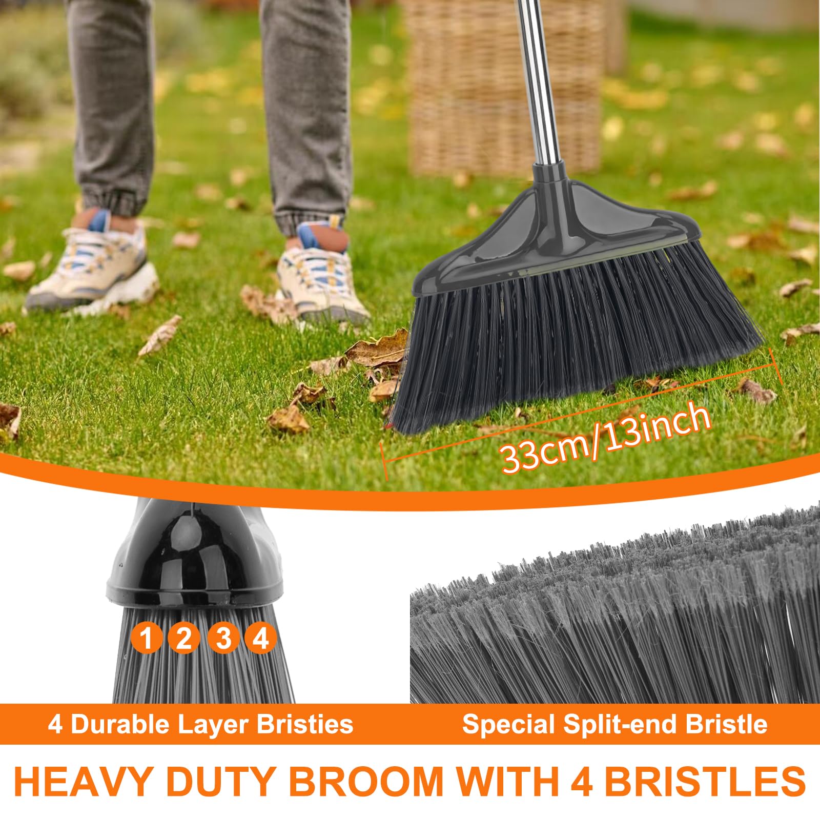 Snapklik.com : Heavy Duty Broom Outdoor Indoor Commercial Broom