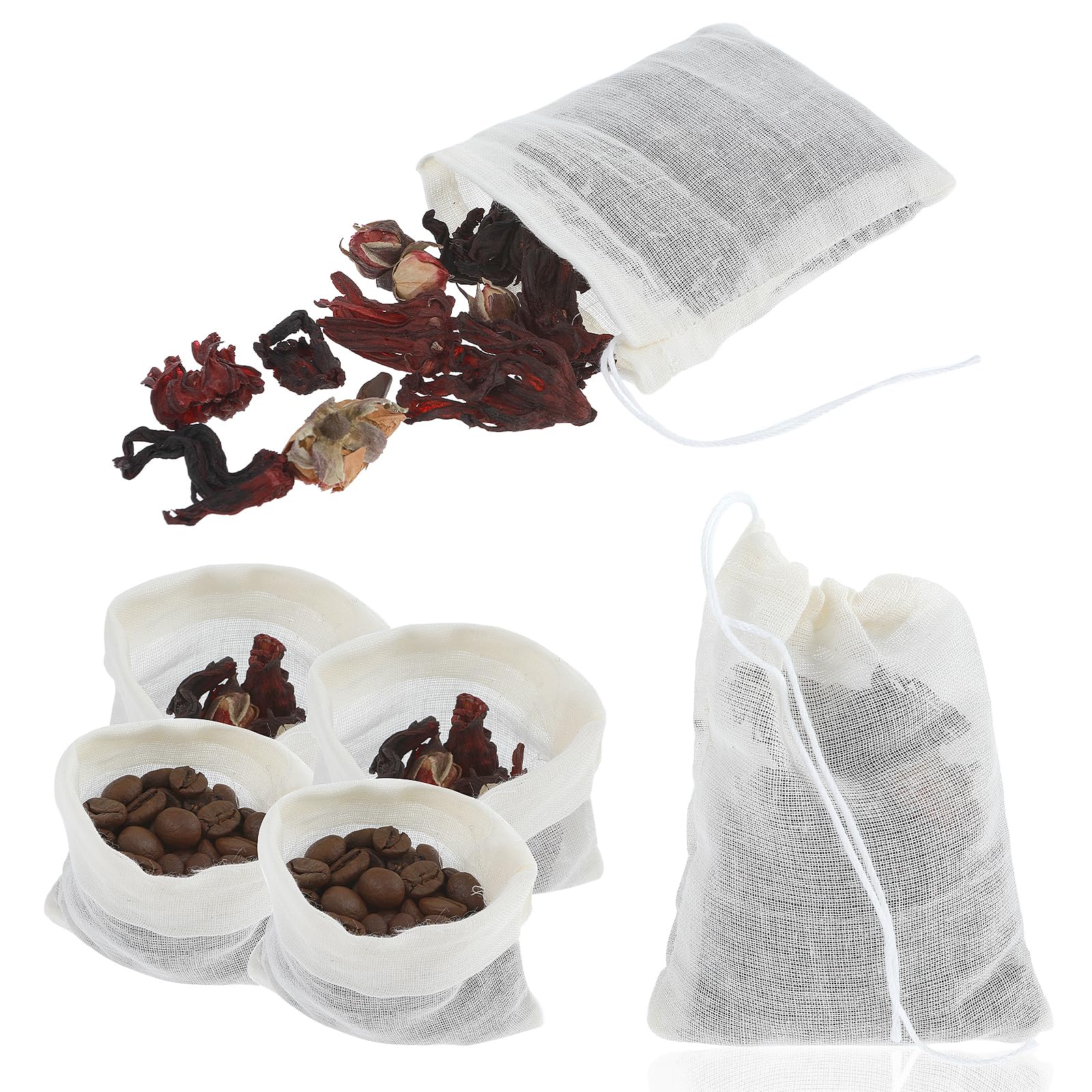Amazon.com: 24pcs Spice Bags for Cooking, 4.1x3.2inch Muslin Bags with ...