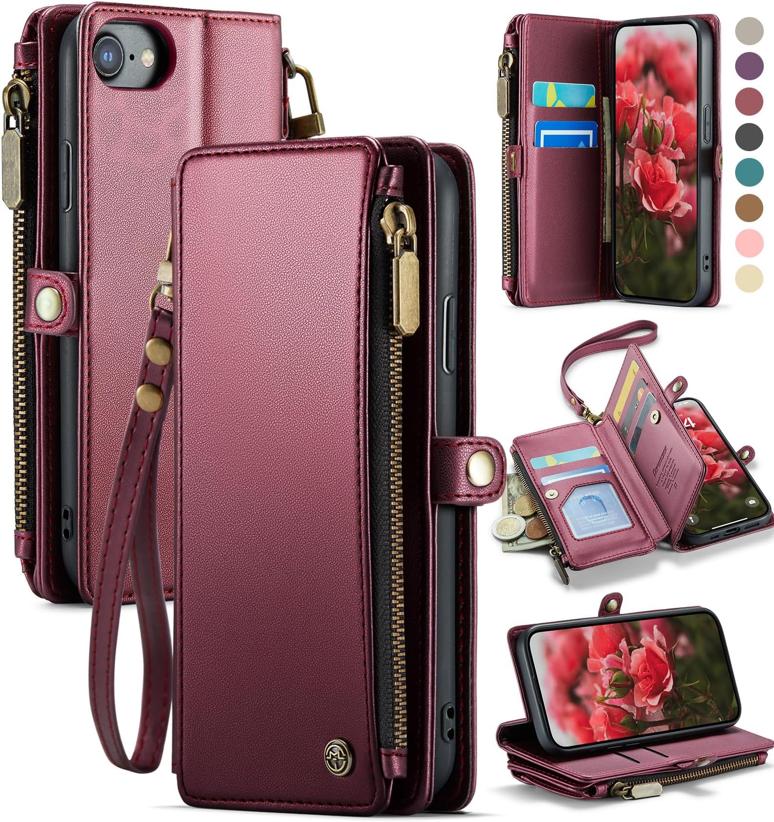 Amazon.com: Defencase Compatible with iPhone SE 2020 2022 Case Wallet ...