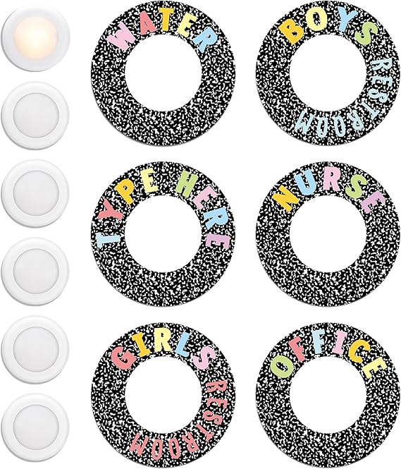 Amazon.com: Glooglitter 6 Sets Hall Passes System for Push Composition ...