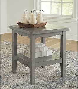 Amazon.com: Design Antique Gray Square End Table 24" w X 24" d 26" h ...