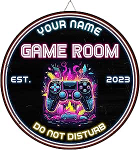 Amazon.com: WODORO Custom Game Room Wood Sign Wall Plaque (Not Real ...